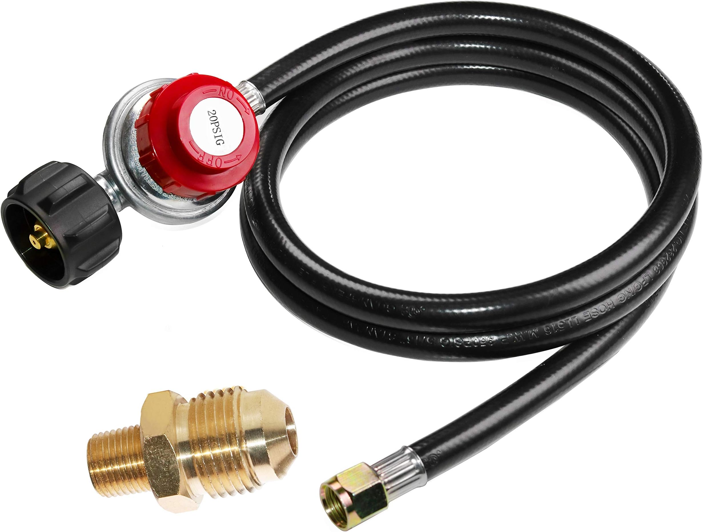 Amazon.com : 5 feet 0-20 PSI Adjustable High Pressure Propane Regulator ...