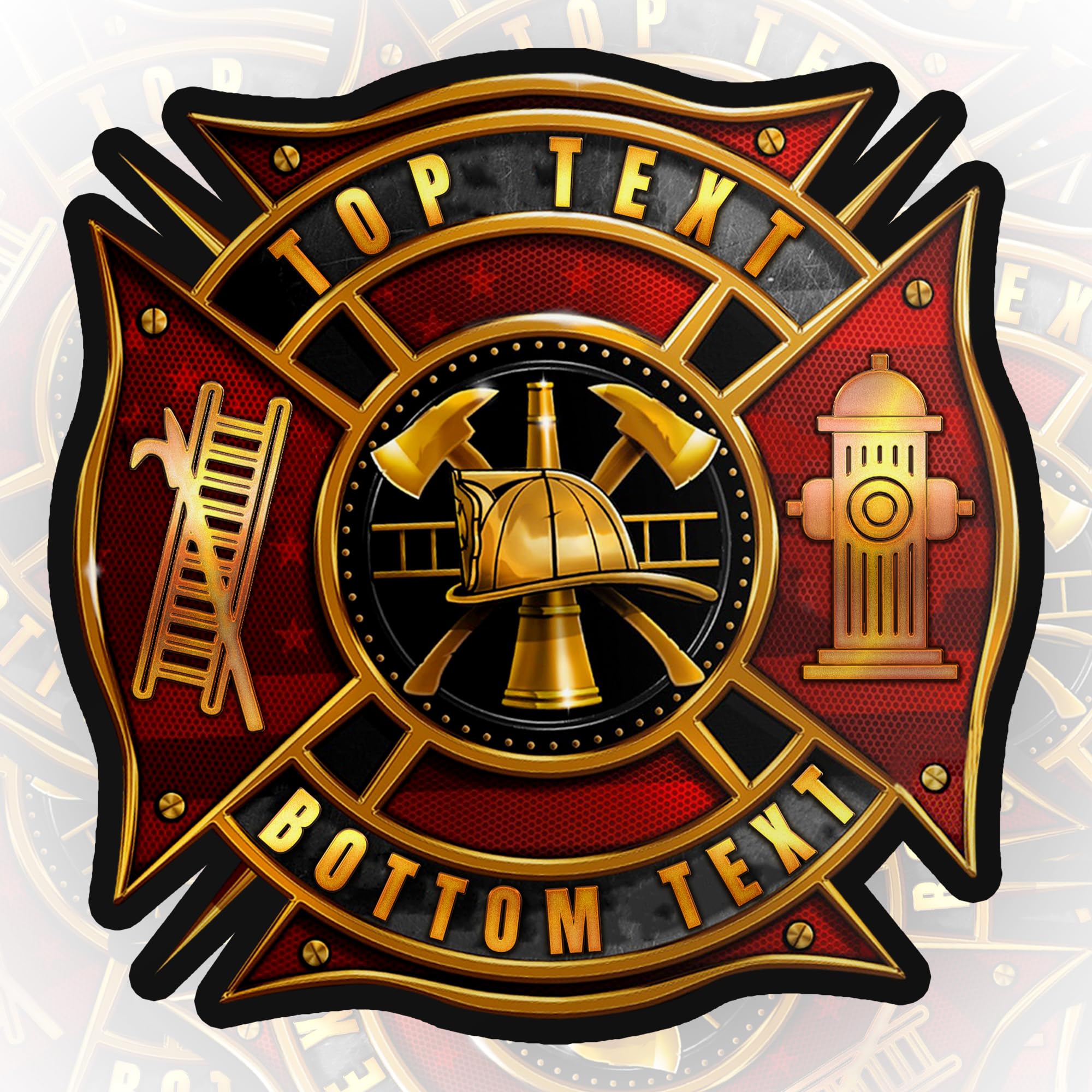 Amazon.com: Personalized Firefighter Department Sticker Custom Name ...