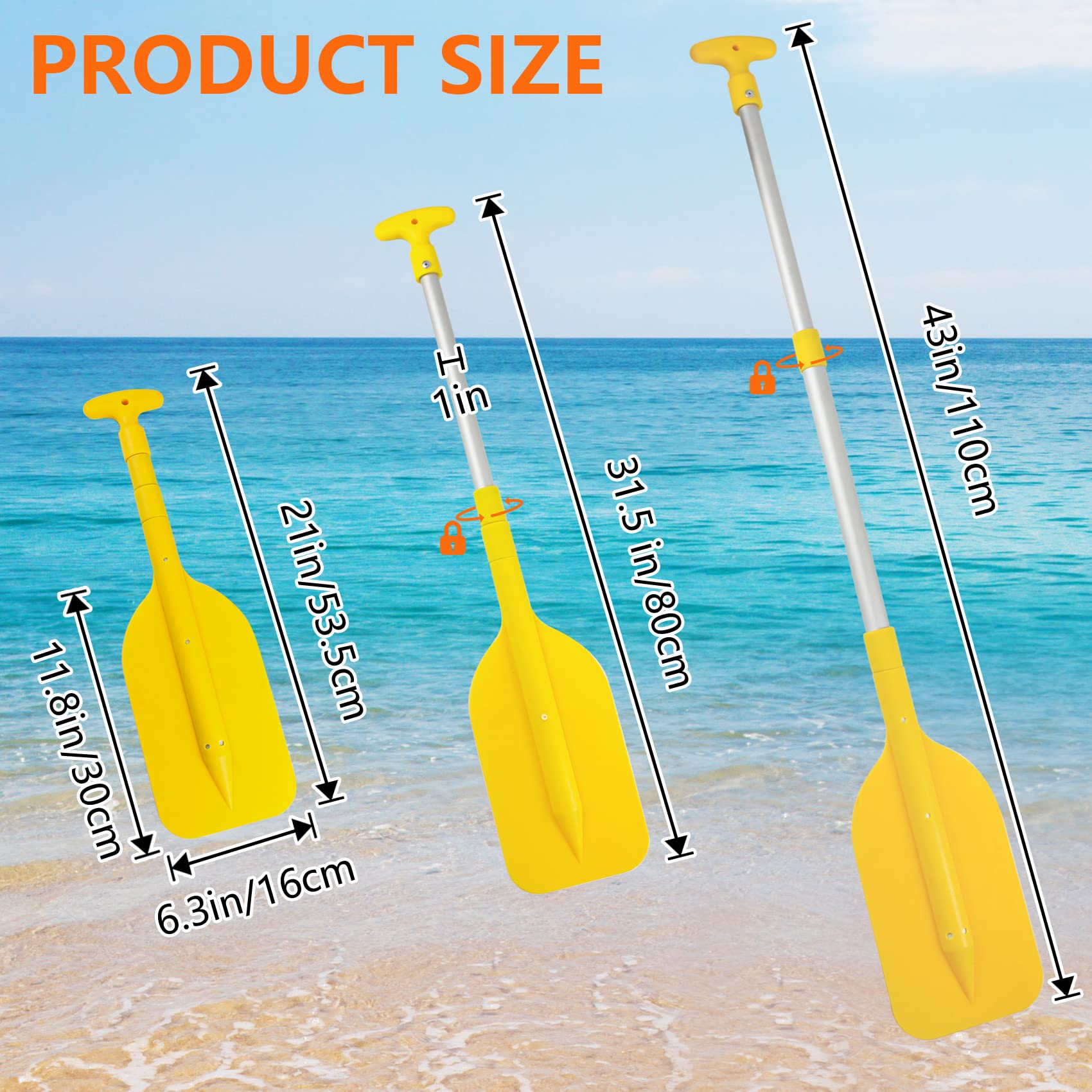 Snapklik.com : VEITHI Boat Paddle Telescoping Collapsible Oar For Boat ...