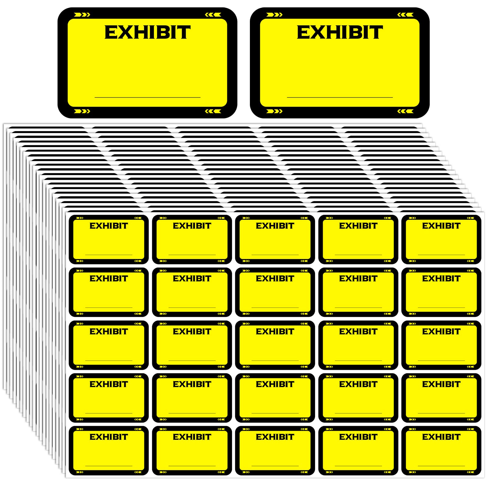 Snapklik.com : 500 Pcs Legal Exhibit Labels 1.65 X 1 Inches Exhibit ...