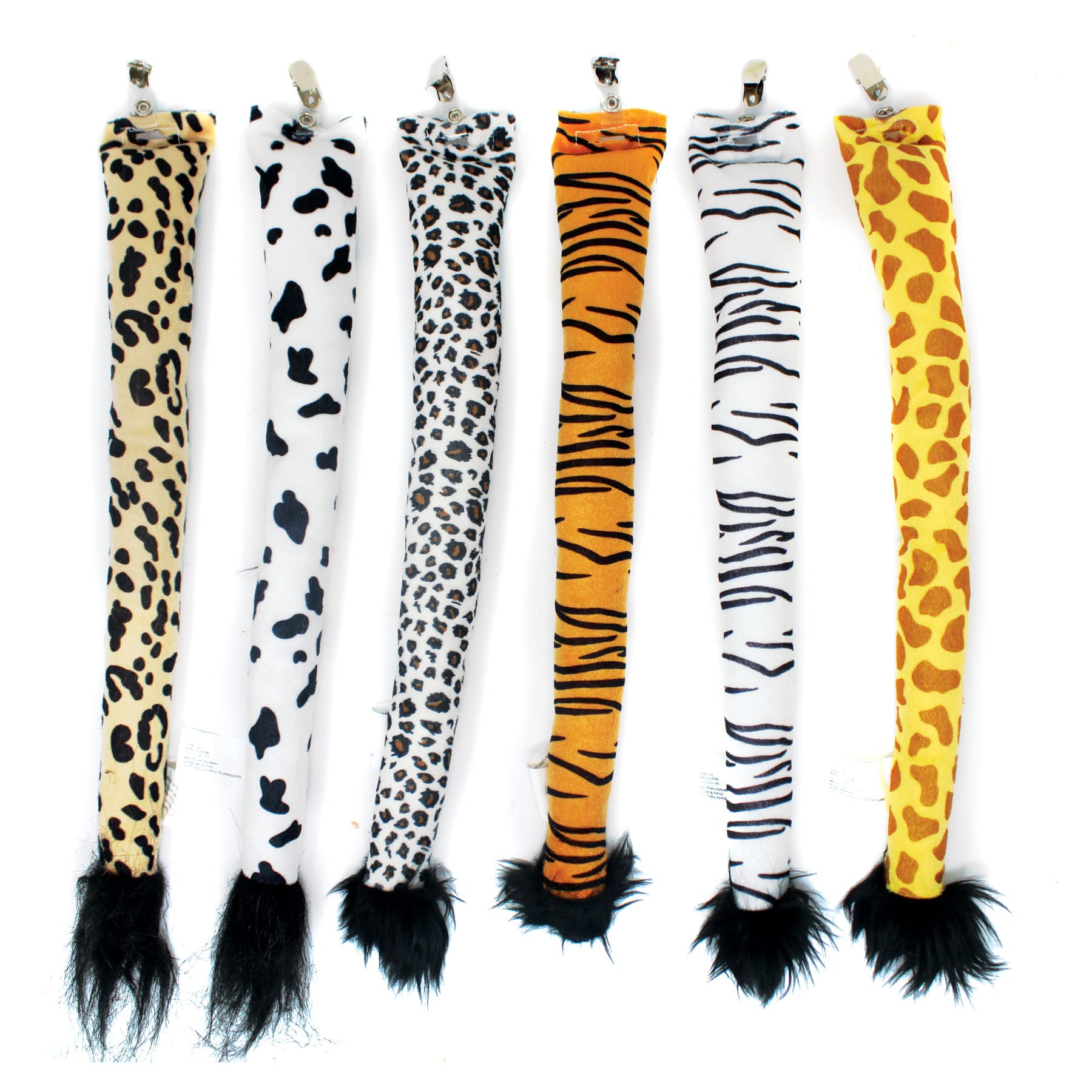 Tribello Animal Tails 4 Pk Cosplay Costume Stuffed Tails Halloween ...