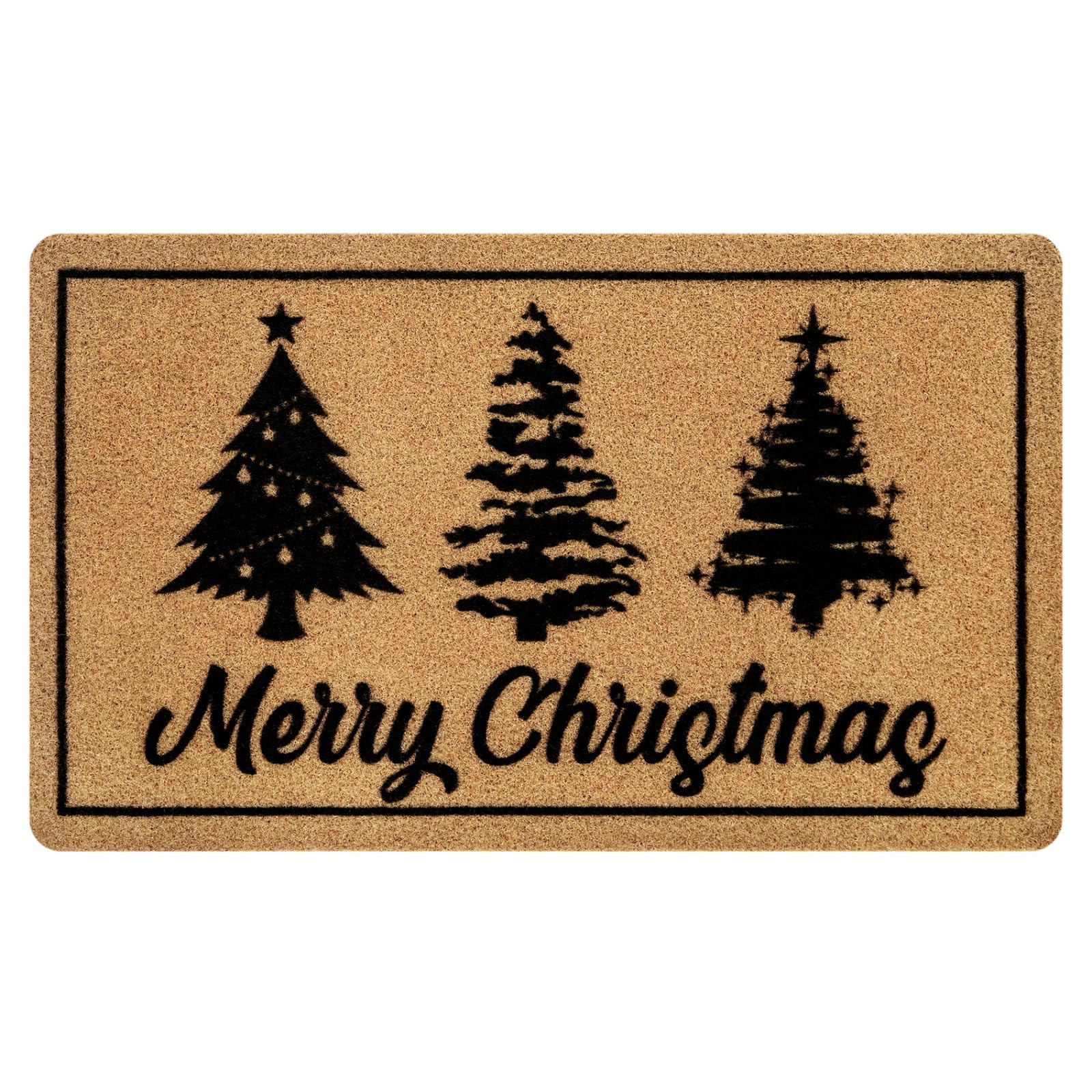 Amazon.com : Christmas Door Mat Outdoor, 30'' x 17'' Coir Merry ...