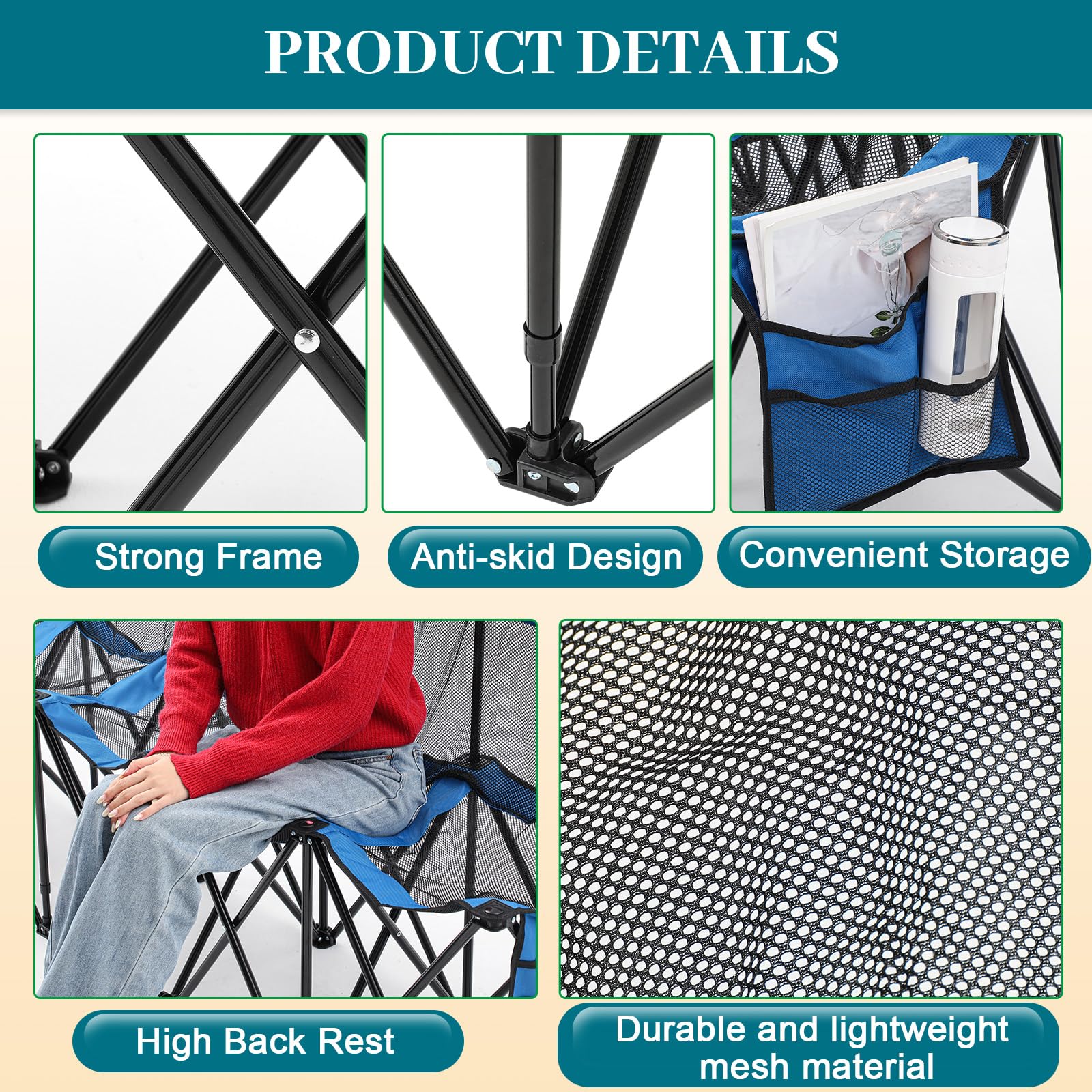 Snapklik.com : Kigley Portable 6 Seater Folding Team Sideline Sports Bench