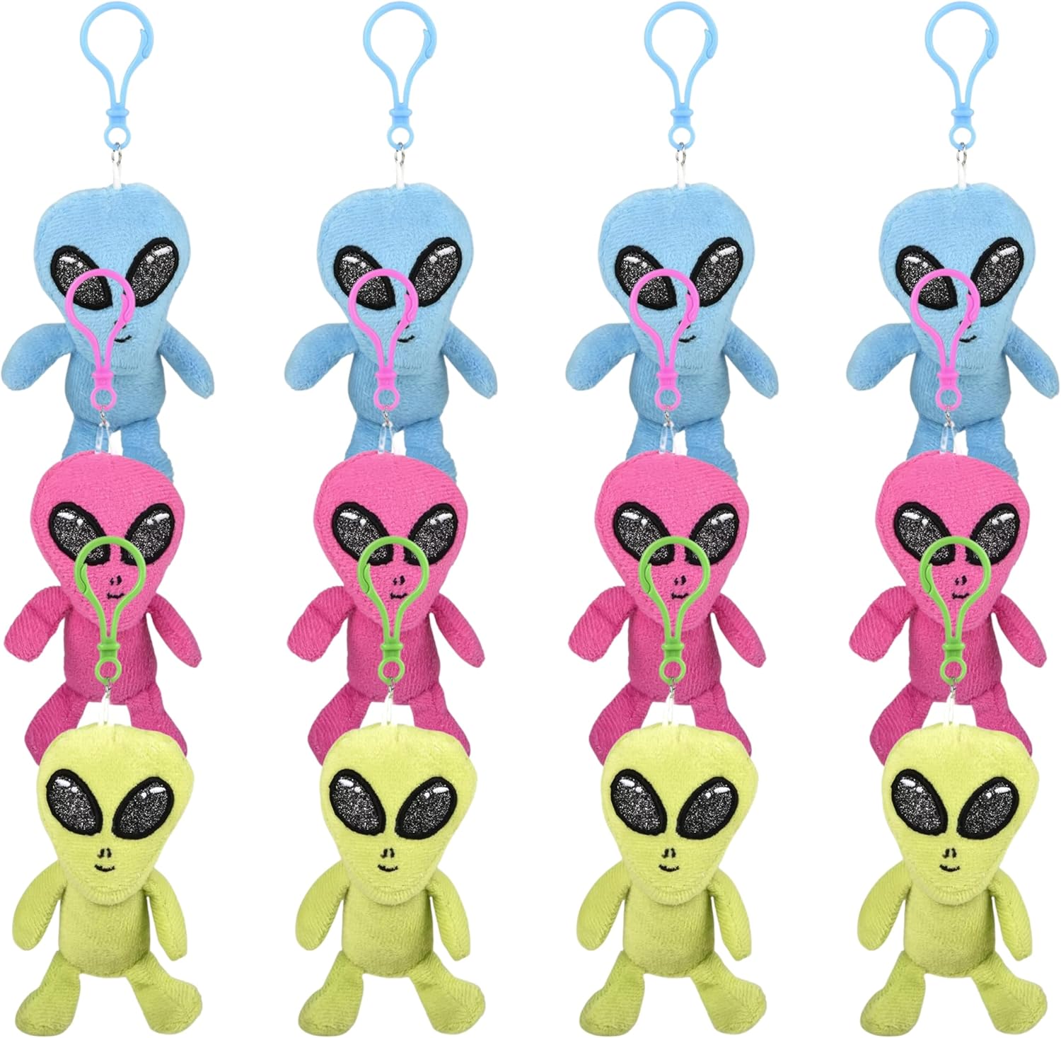 Amazon.com: Rhode Island Novelty 3" Galactic Alien Backpack Clip ...