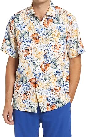 Amazon.com: Tommy Bahama Uluru Fronds Silk Camp Shirt (as1, Alpha, l ...