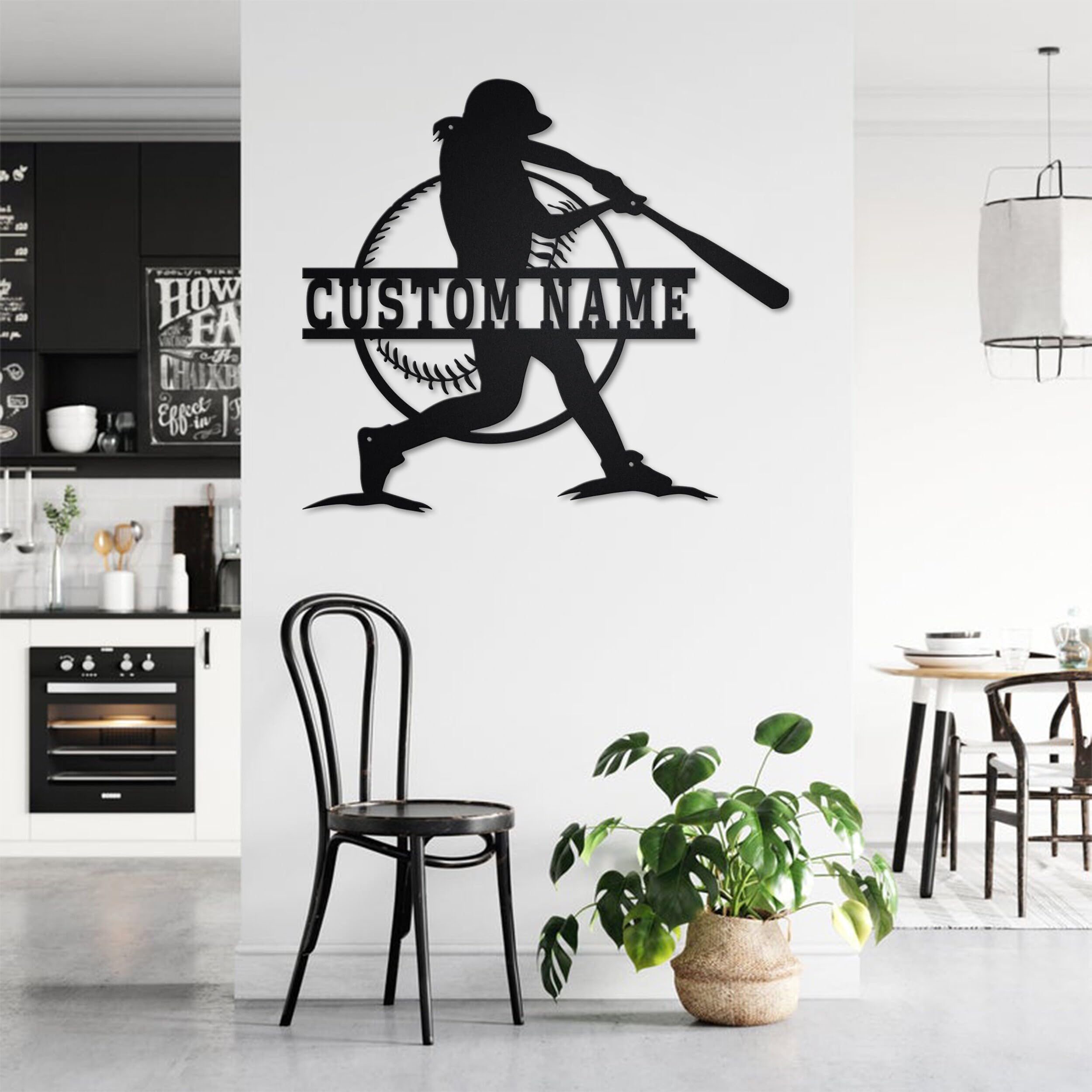 Metal Wall Decor With Lights Personalized Softball Metal Wall Art With ...