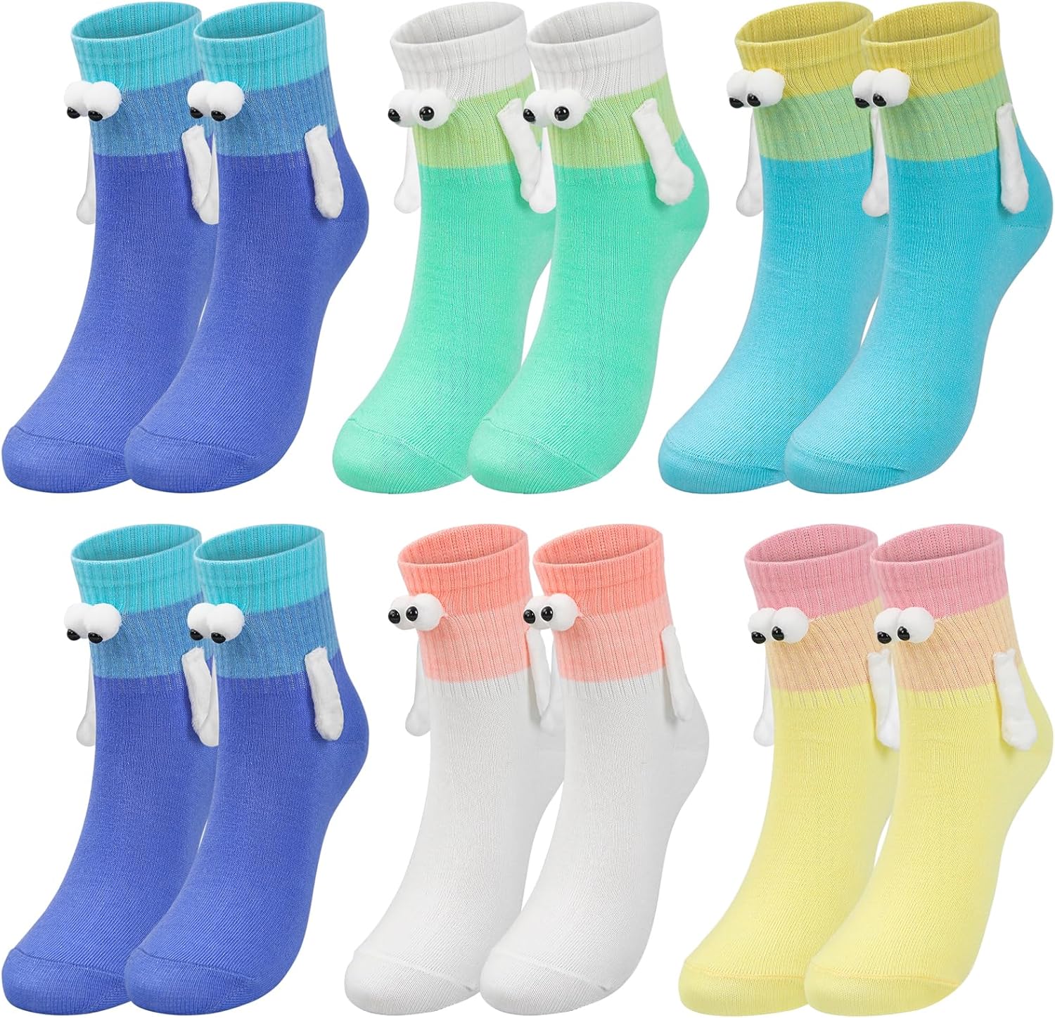 Amazon.com: JarThenaAMCS 6 Pairs Holding Hands Socks Magnetic Hand in ...