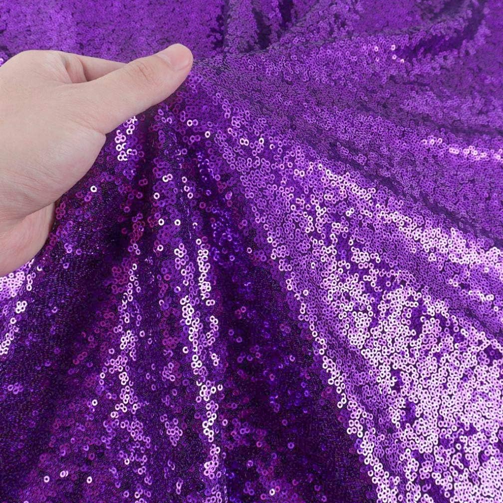 Amazon.com: Partisout Sequin Fabric Glitter Fabric 3mm 1 Yard Sequin ...