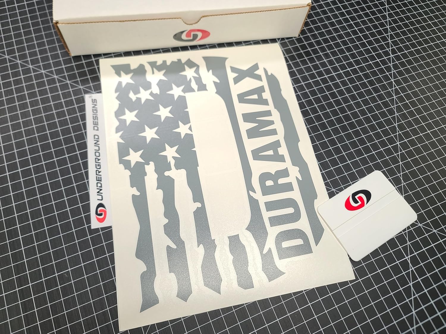 Amazon.com - Duramax Decals 12" American Flag Truck Rear Window ...