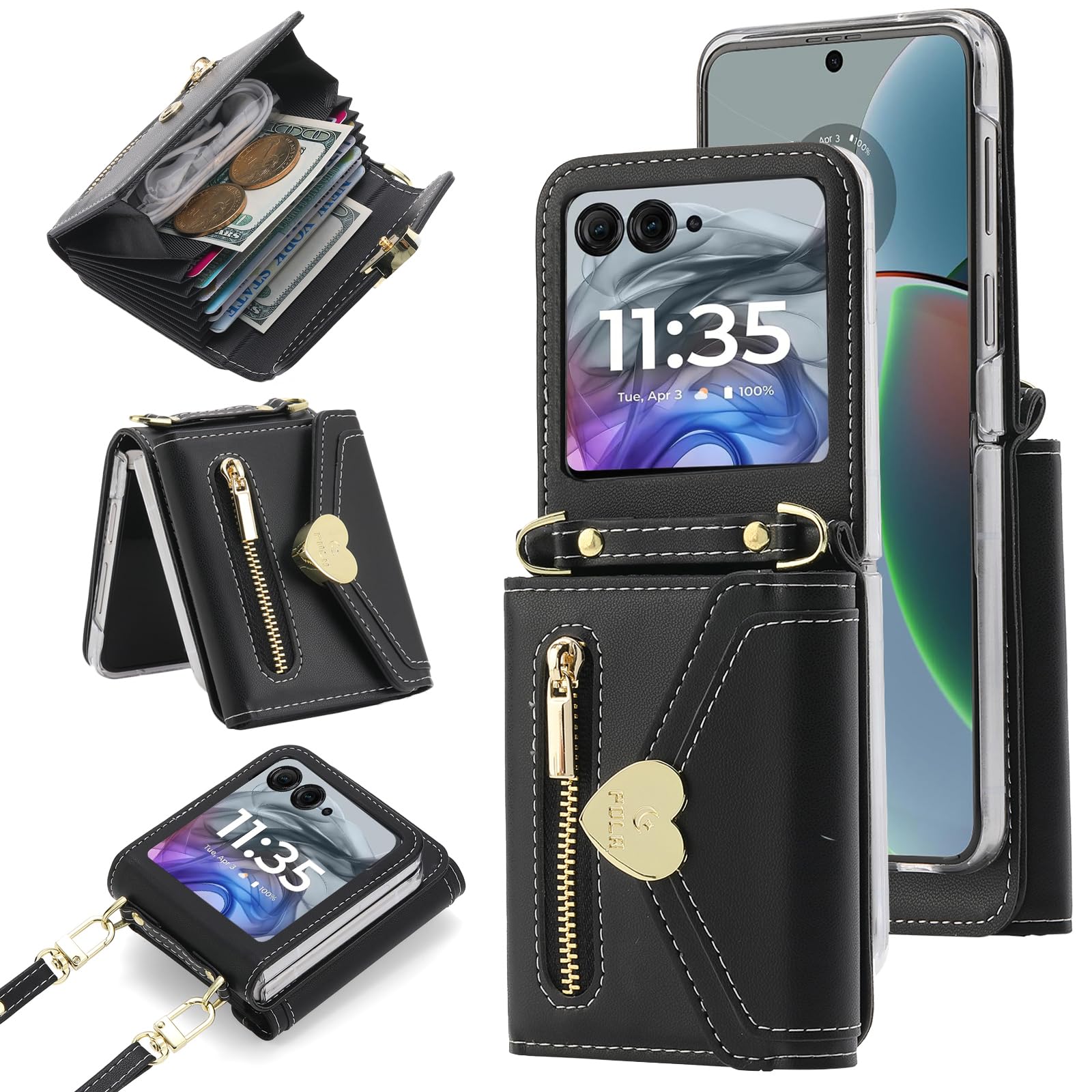 Amazon.com: YQODSZ for Motorola Razr 2024 Wallet Case with Crossbody ...