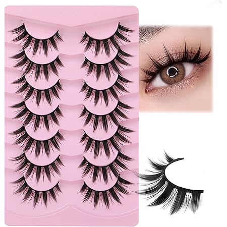 Amazon.com : Manga Lashes Natural Look False Eyelashes Anime Lashes ...