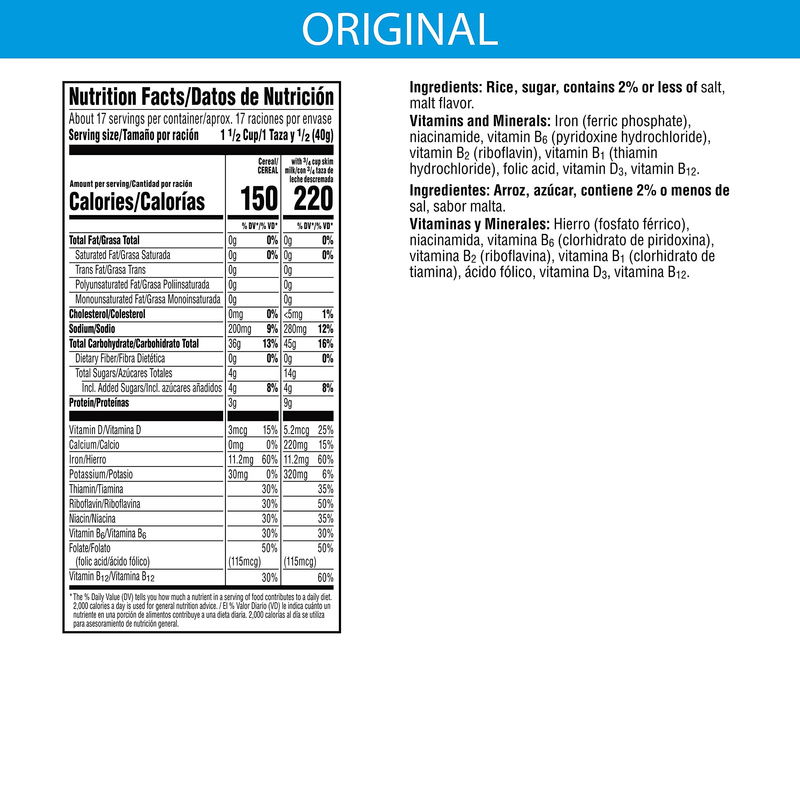 Kellogg's Rice Krispies Breakfast Cereal, Kids Snacks, Baking ...