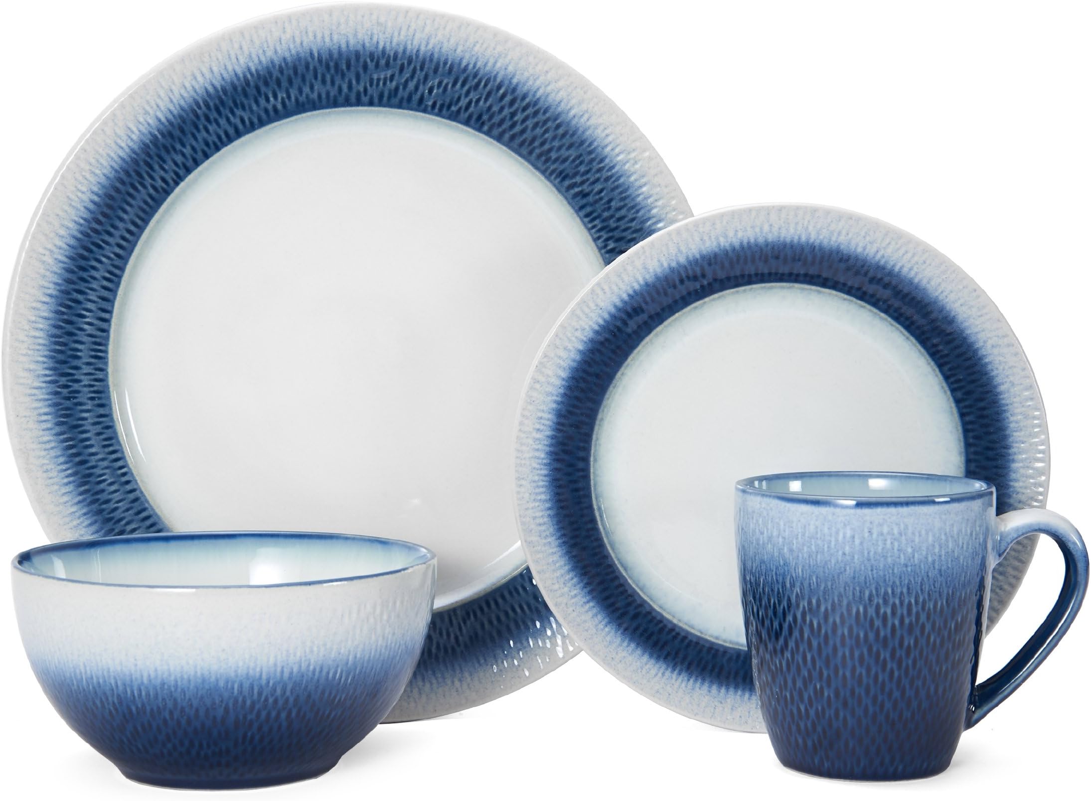 Amazon.com | Safdie & Co. Midnight Rose 16 Piece Dinnerware Set ...