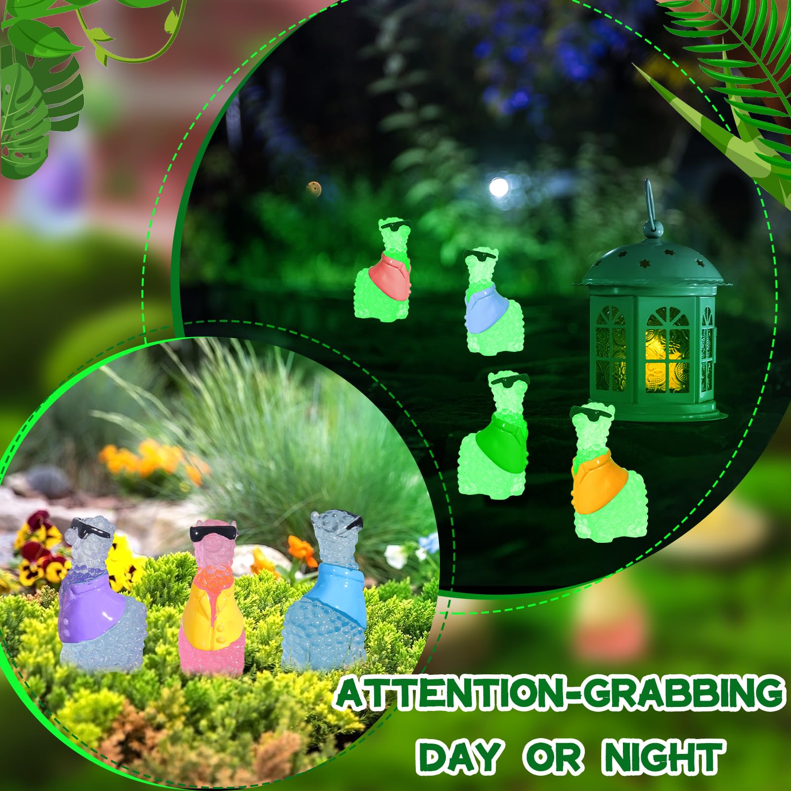 Snapklik.com : Poen 50 Pcs Resin Miniature Alpaca Figurines Glow In ...