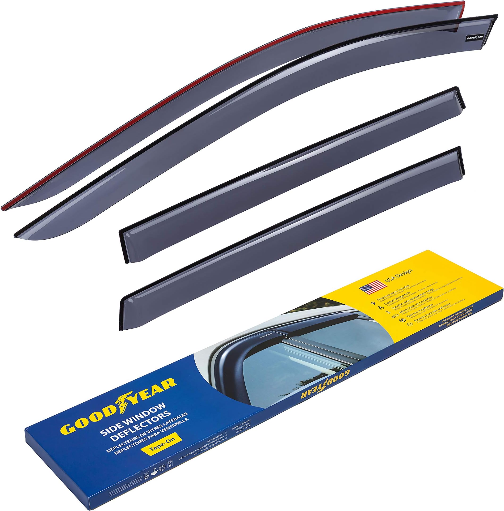 Amazon.com: Goodyear Shatterproof Window Deflectors for Nissan Rogue ...