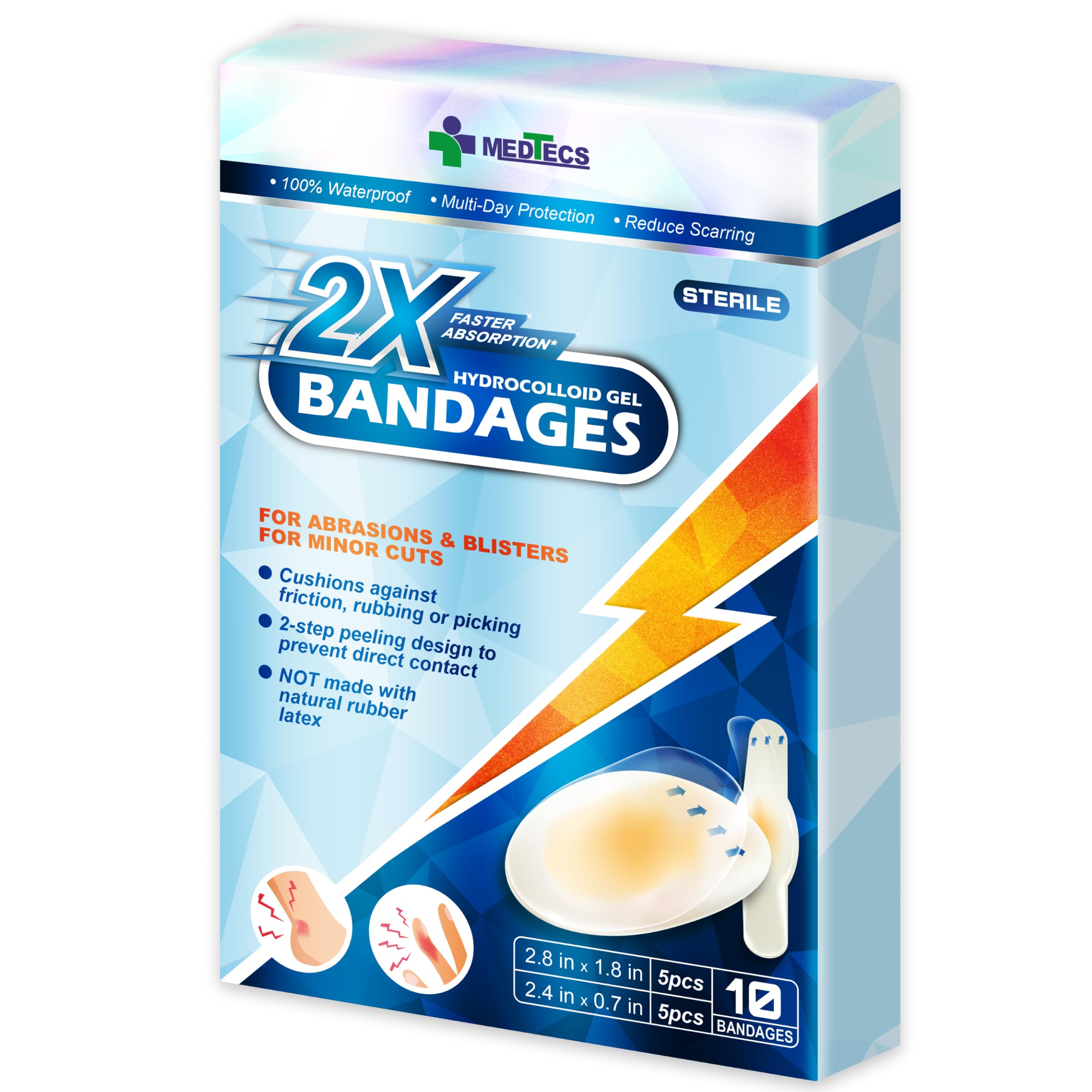 Snapklik.com : Hydrocolloid Gel Bandages, Ellipse 5ct + Strip 5ct, Long ...