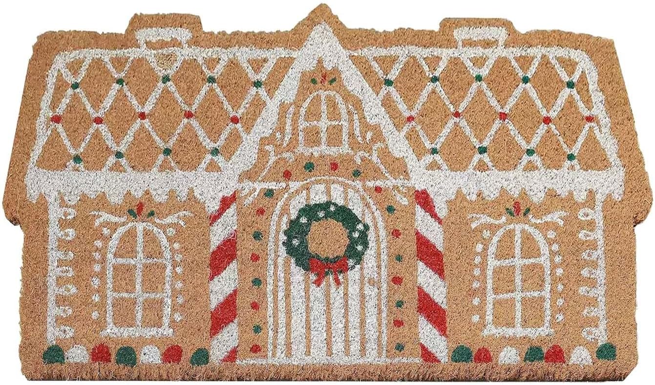 Amazon.com: Christmas Decor,Christmas Gingerbread House Shaped Area Rug ...