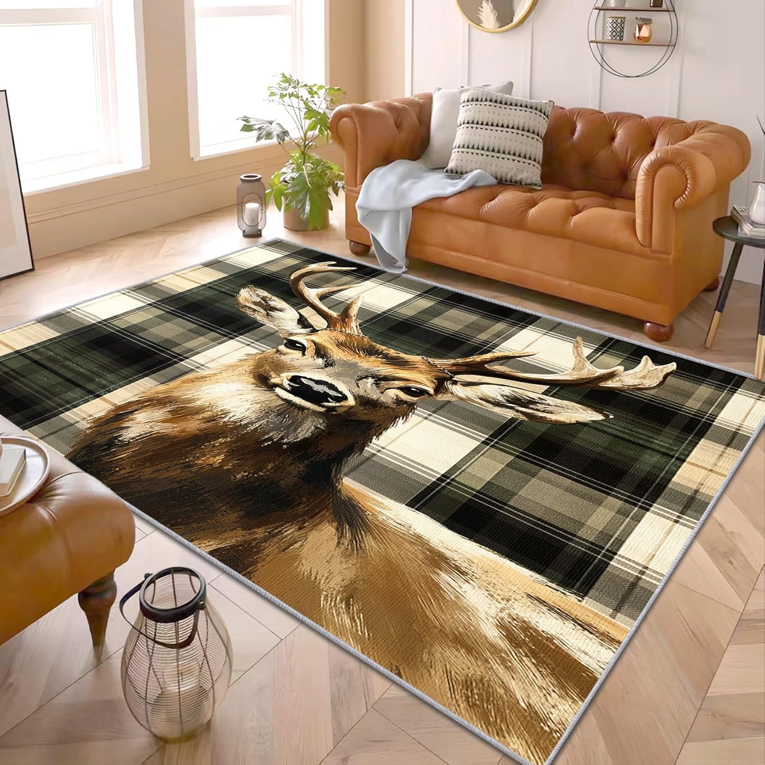 Amazon.com: Deer Rug for Bedroom - 8x10 Rug - Deer Rugs for Living Room ...