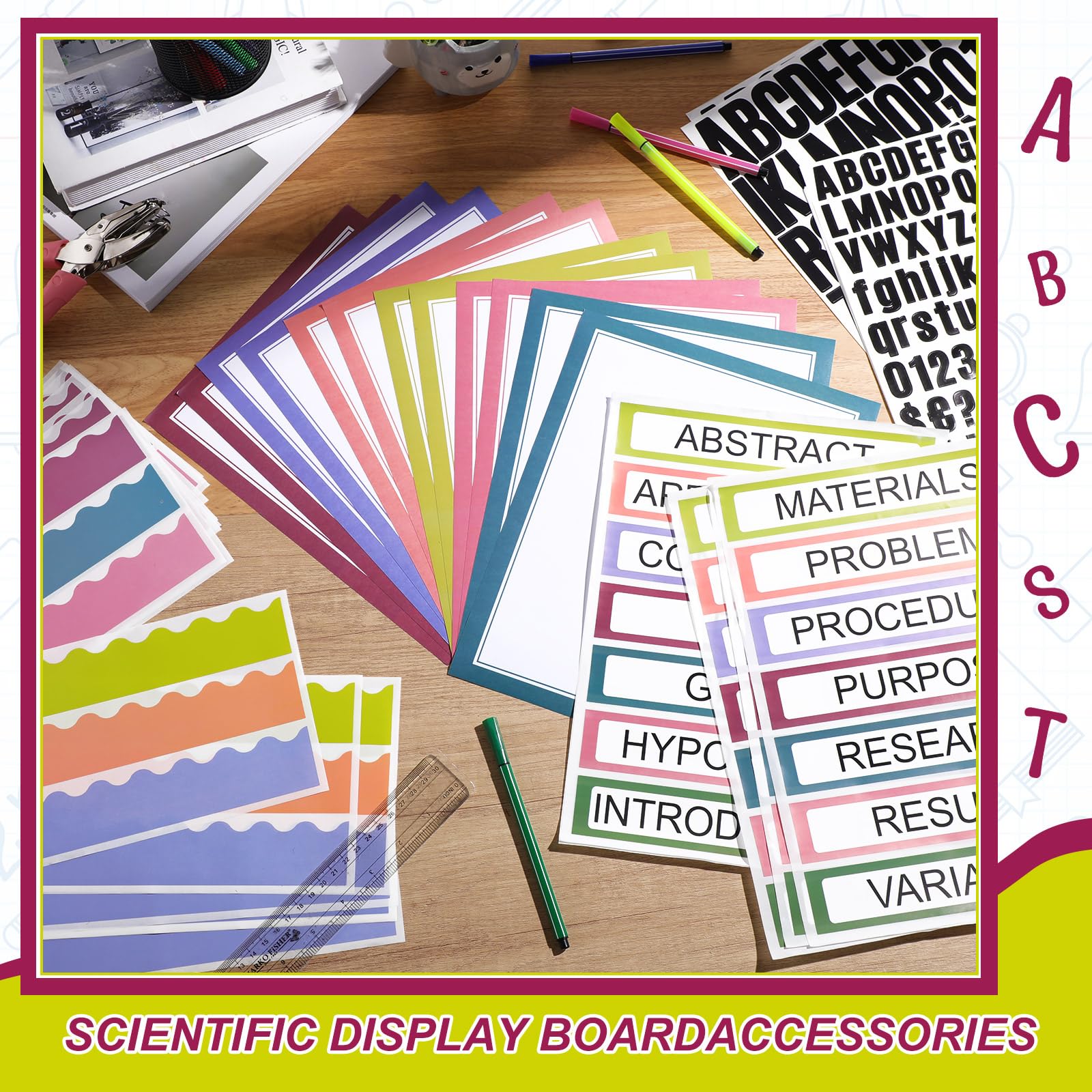 Snapklik.com : Sinload 92 Pcs Science Fair Board Supplies 60 Trim ...