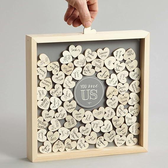 Amazon.com: Enesco You.Me.Us Guest Book Shadow Box 11.8 in : Home & Kitchen
