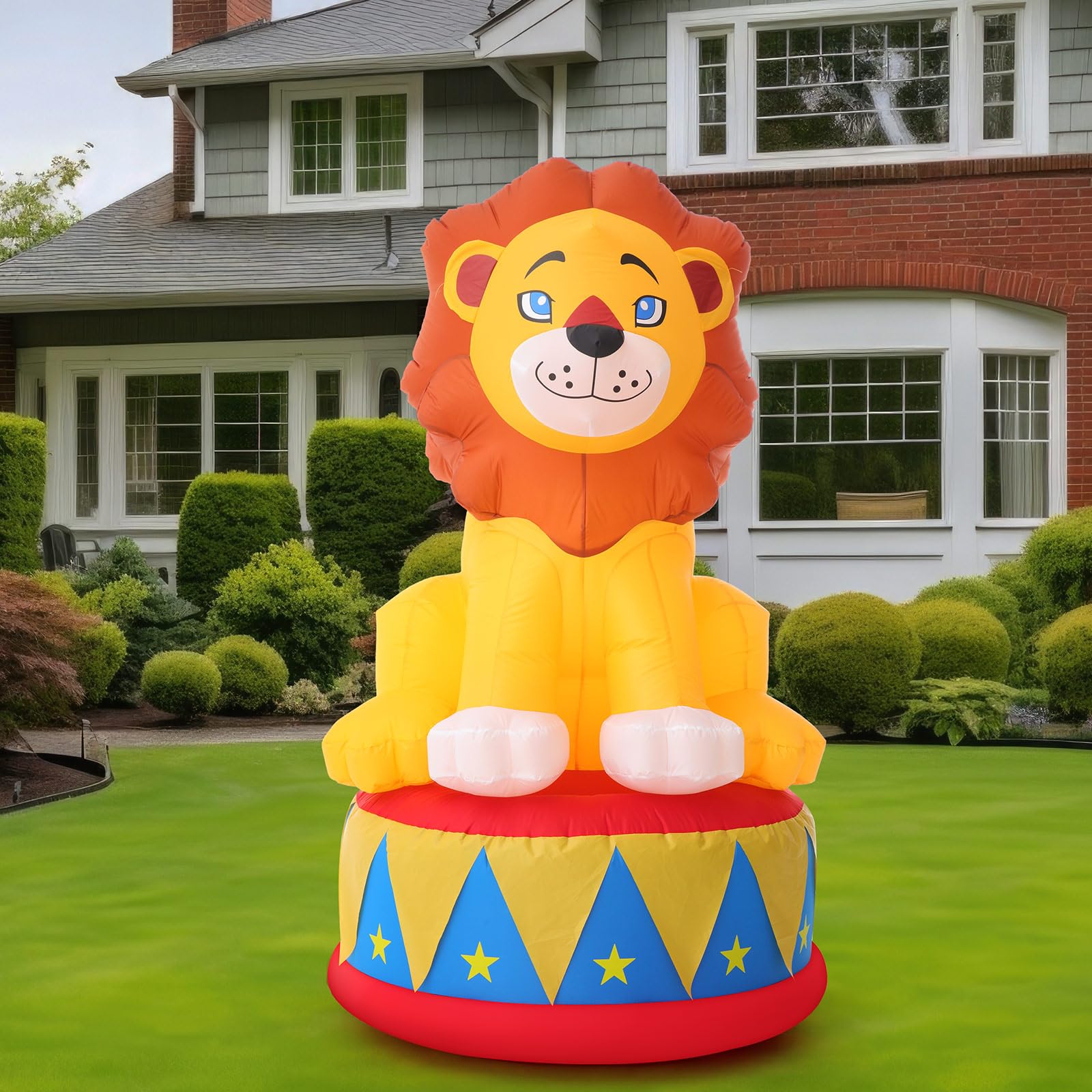 Amazon.com: Silipull 5 ft Inflatable Lion for Circus Carnival Party ...