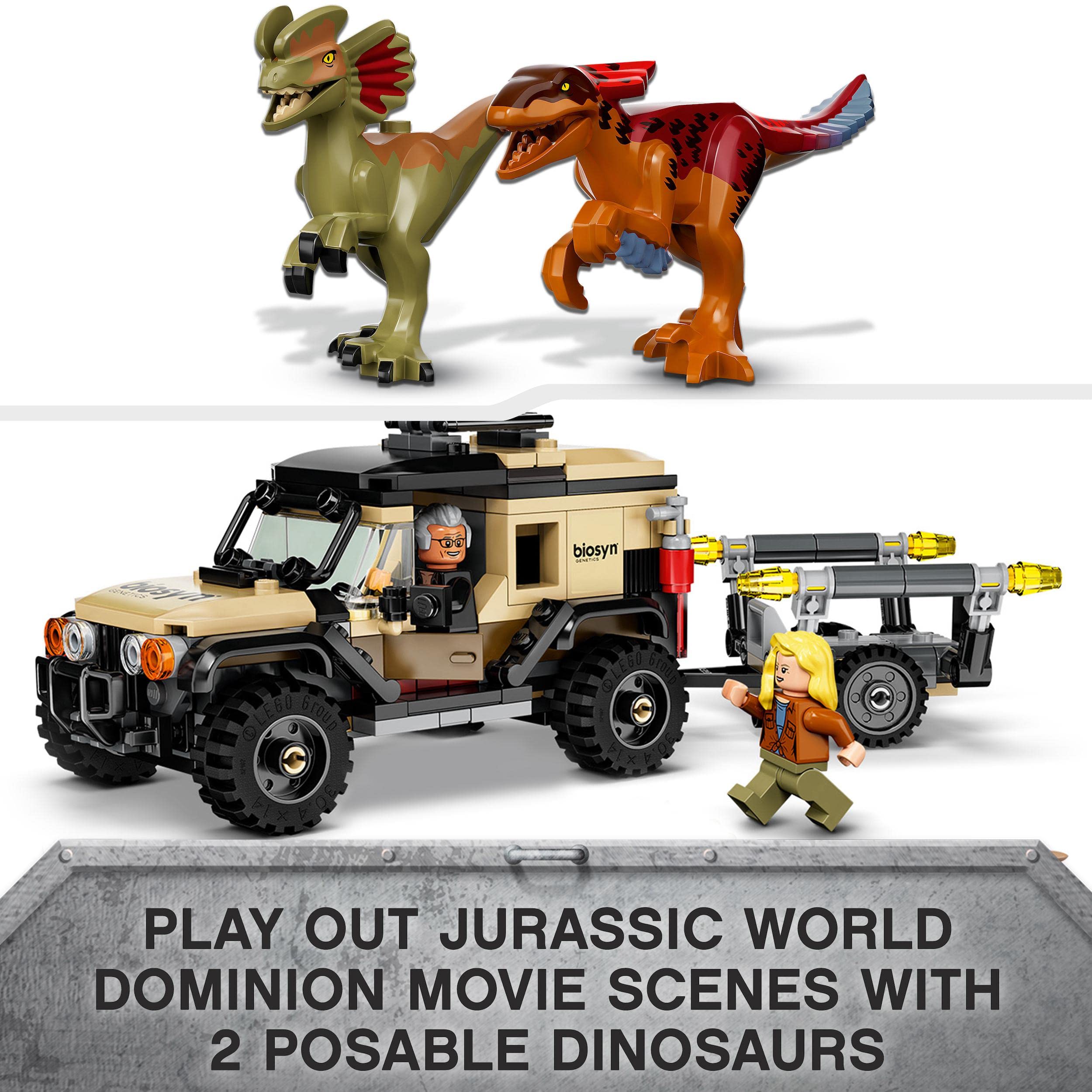 Lego 76951 Jurassic World Pyroraptor Dilophosaurus Transport Playset ...