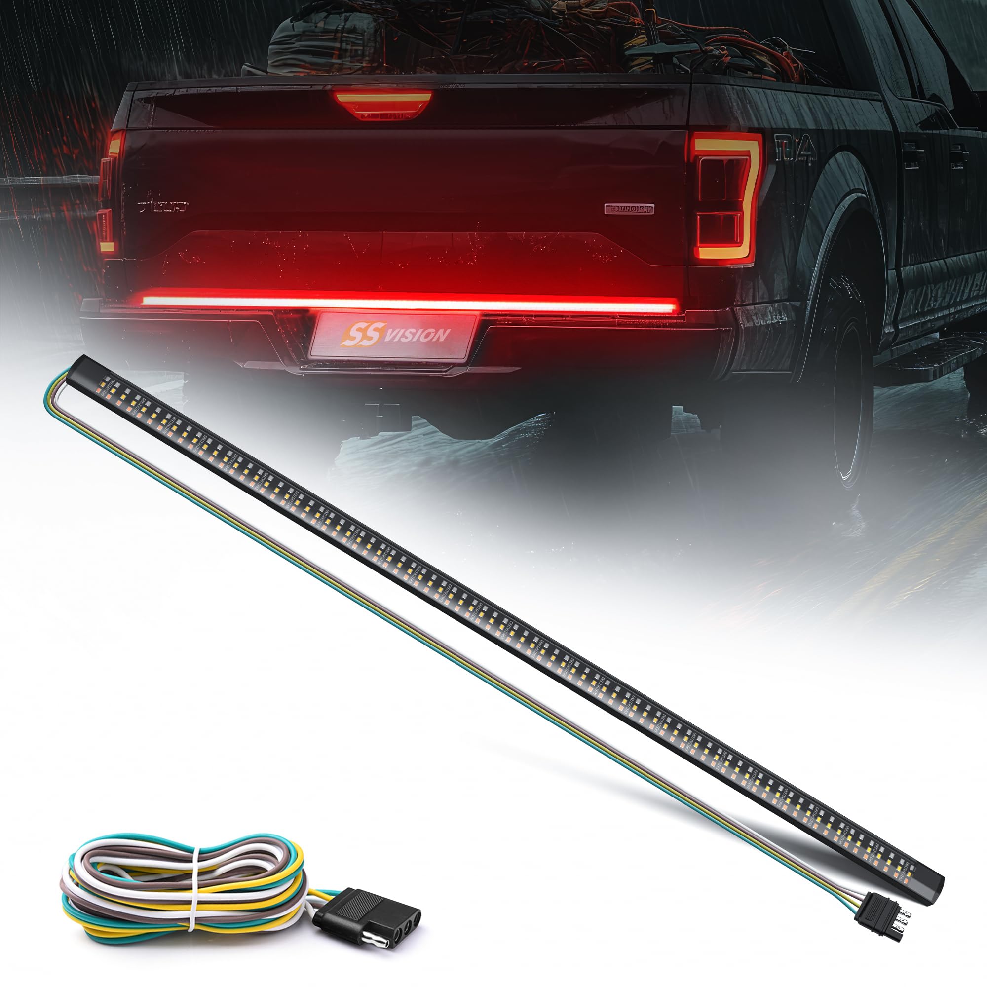 Amazon.com: SS VISION 60 inches Tailgate Strip Light, 504 LEDs Triple ...