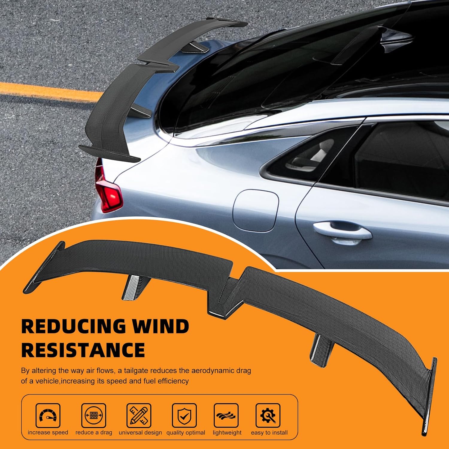 54 Inch Universal Rear Spoiler, PRO Style Car Rear Philippines | Ubuy