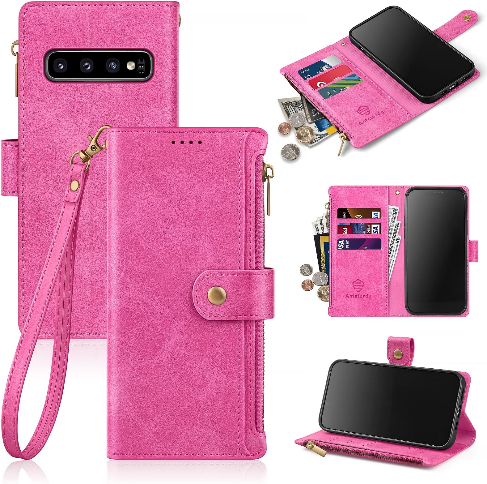Amazon.com: Bcov Galaxy S10 Wallet Case, Bright Paisley Pattern Flip ...