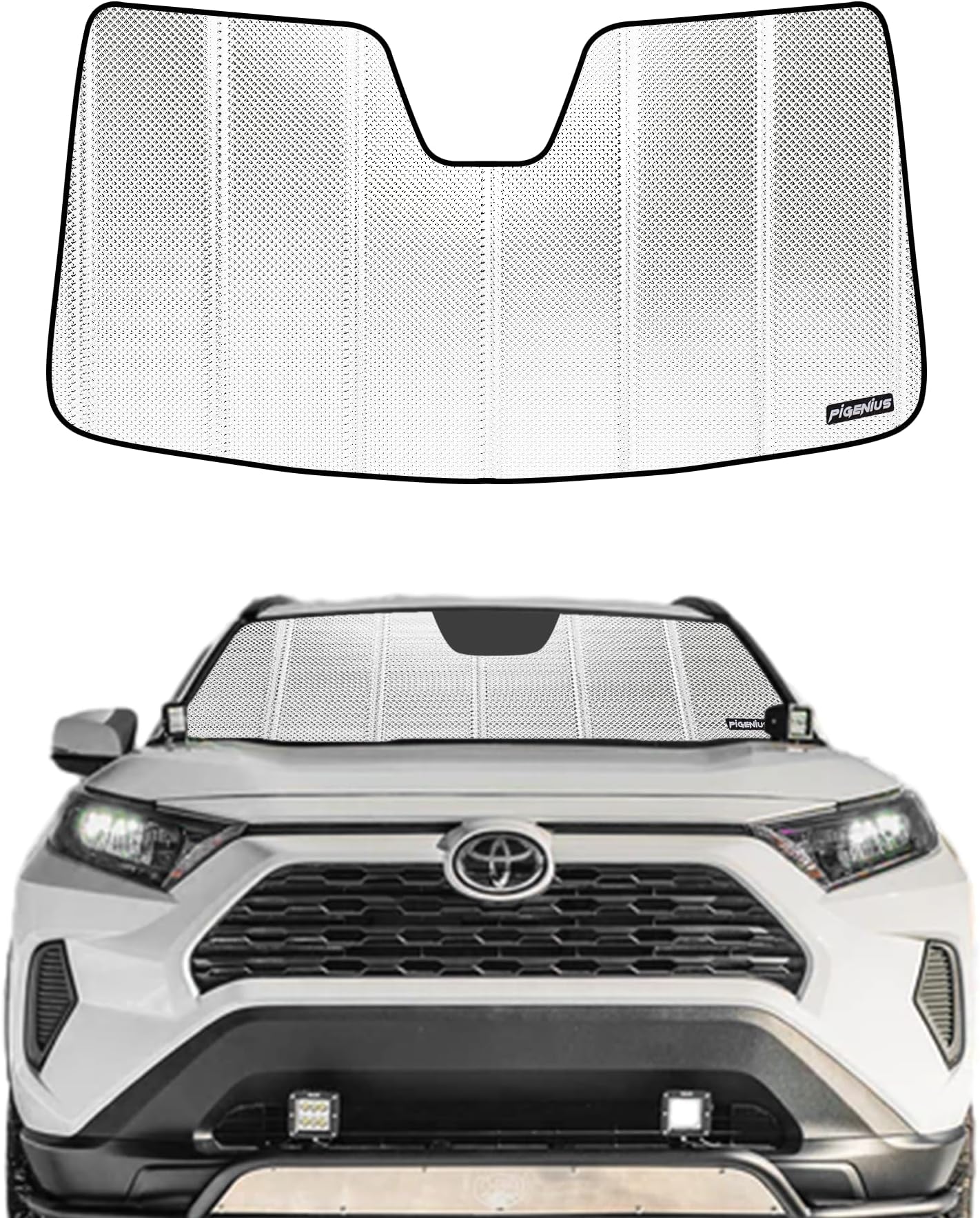 Amazon.com: Pigenius Windshield Sun Shade for 2019-2024 Toyota RAV4 ...