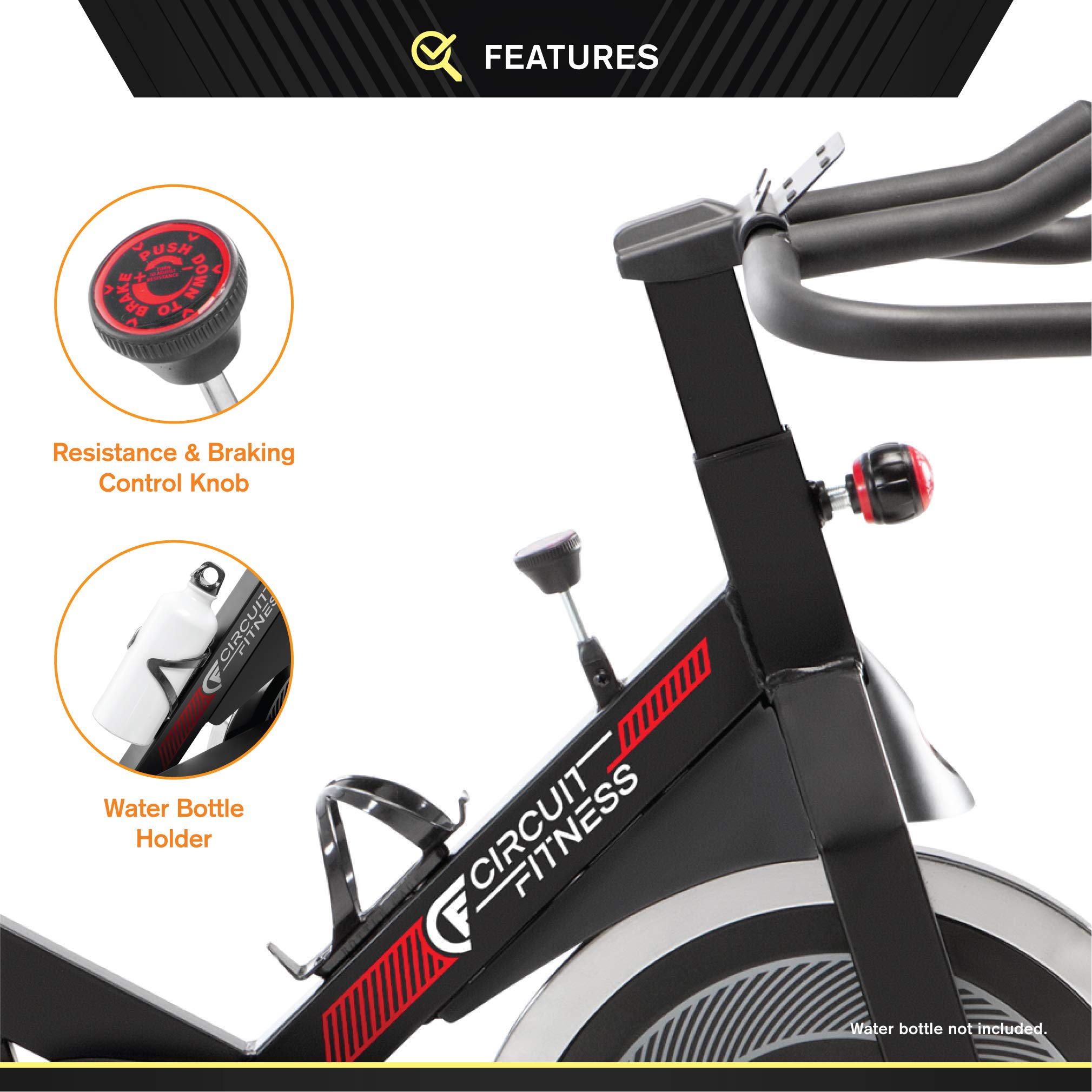 Buy Circuit Fitness Club 30 lbs. Flywheel Revolution Cycle for Cardio ...