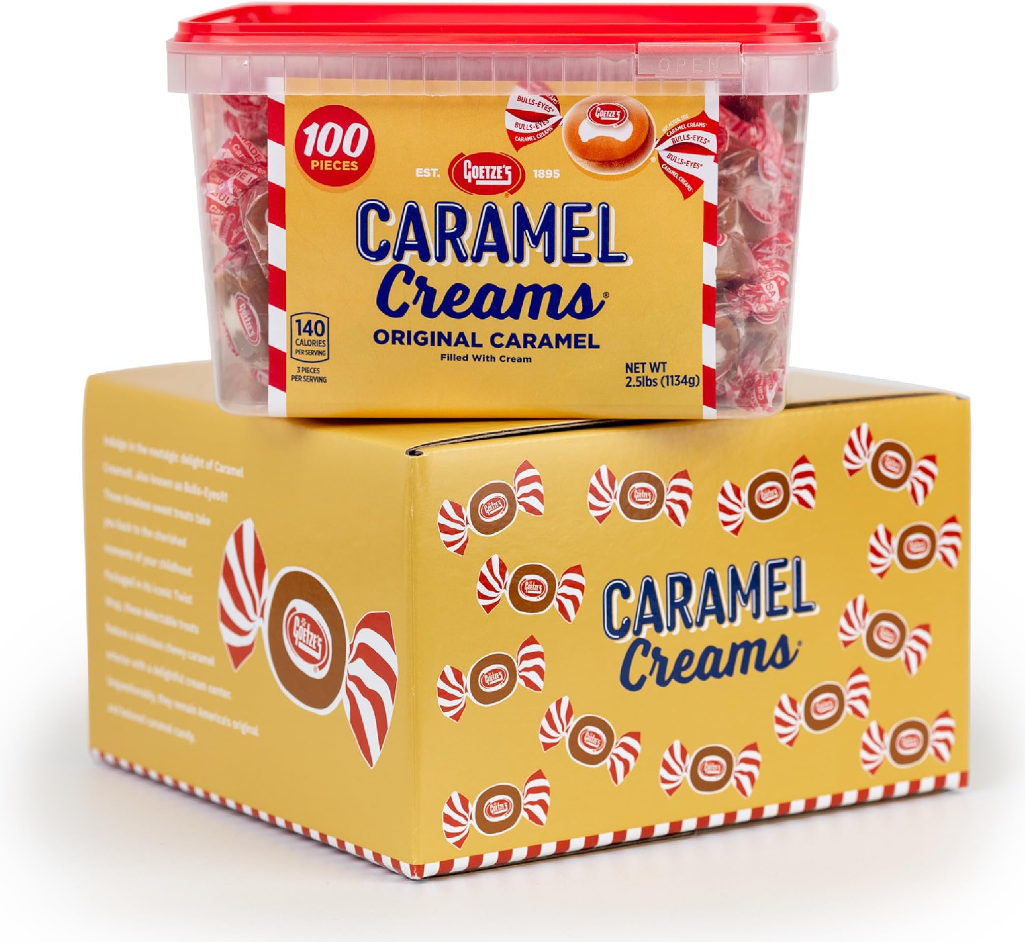 Amazon.com : Goetze's Original Vanilla Caramel Creams, 4 oz Bag ...