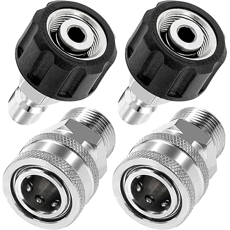 Amazon.com: Tool Daily Pressure Washer Adapter Set, Quick Connect Kit, M22 14mm to M22 Metric ...