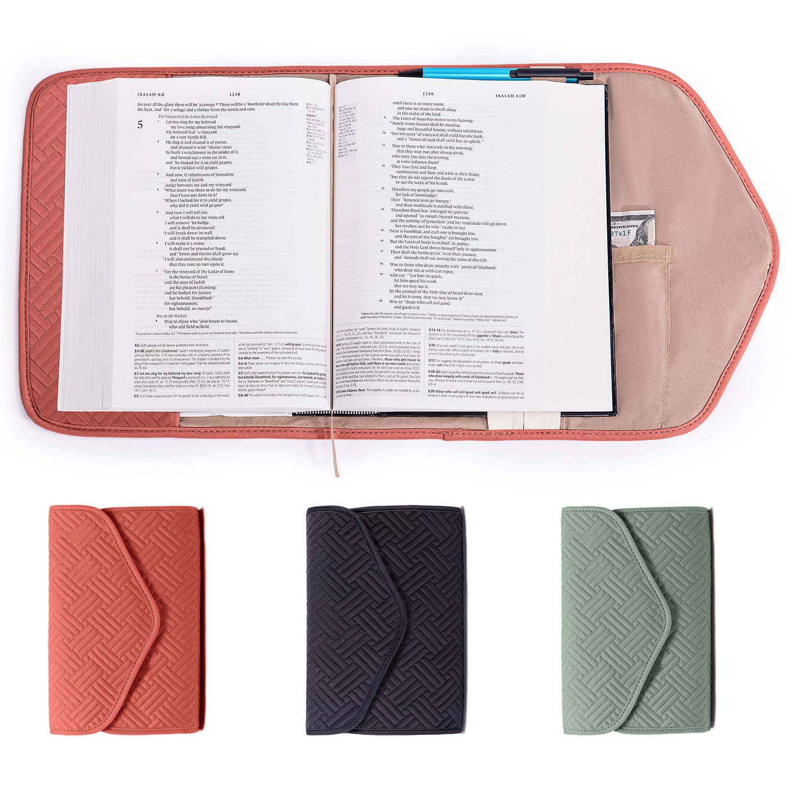 Amazon.com: APLUFINE Reusable Book Cover with Magnet Closure ...