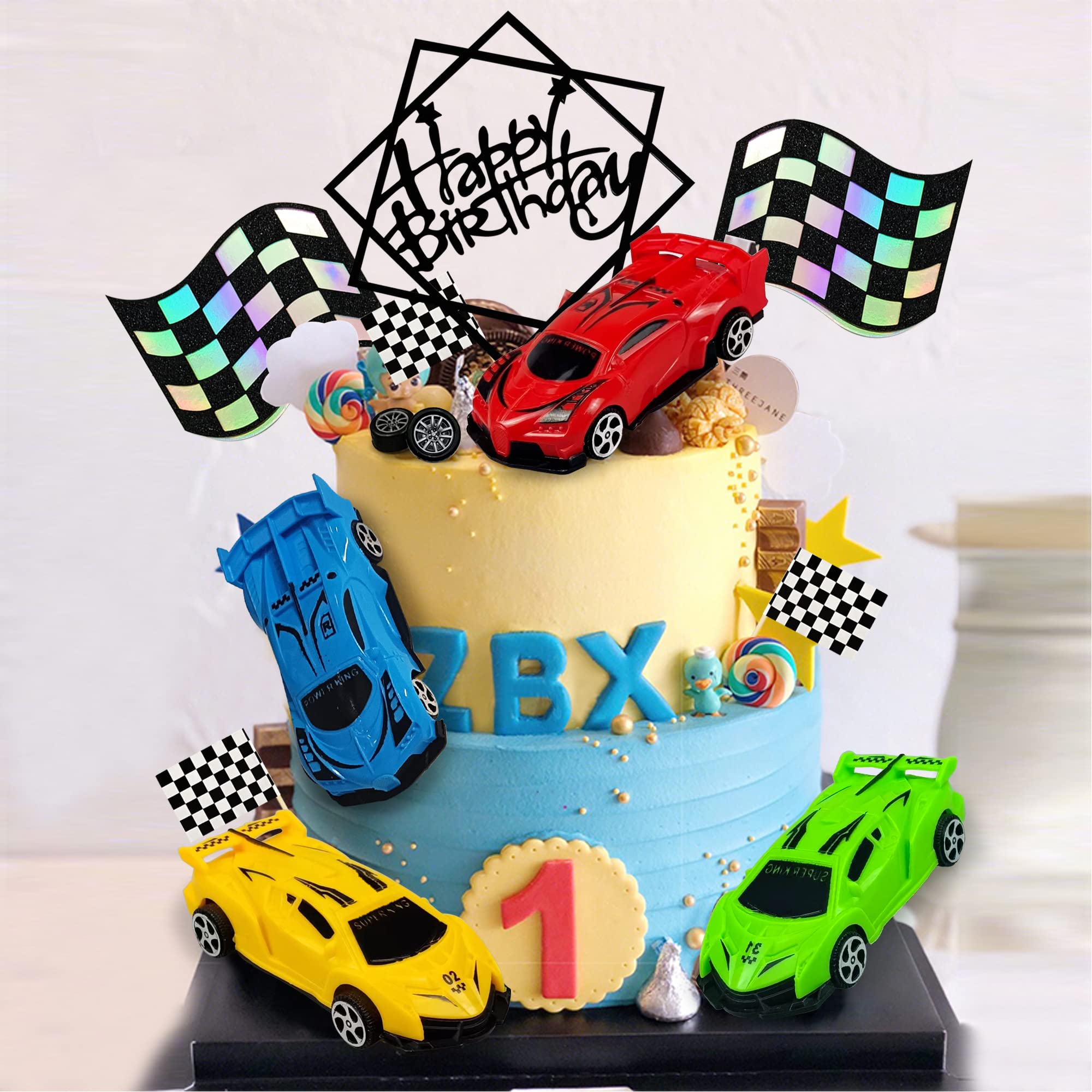 Snapklik.com : Racing Car Cake Decoration Racing Car Cake Topper Racing ...