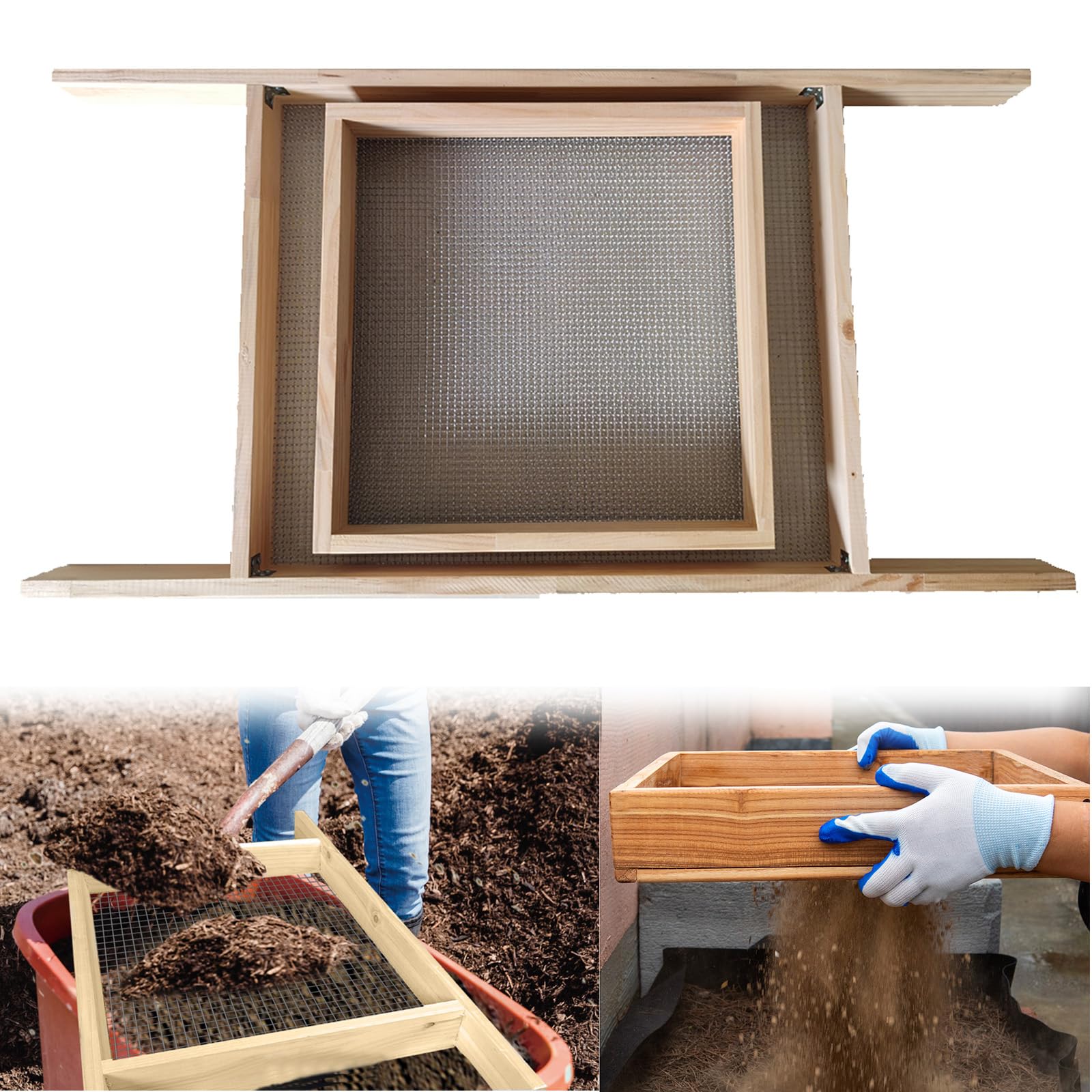 Amazon.com : YYRZZ Sifter for Garden, 2Pcs Hand Held Multi-Purpose ...