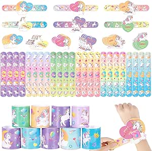 Amazon.com: WERNNSAI 24 Pack Unicorn Valentine Cards with Unicorn Slap Bracelets for Kids ...