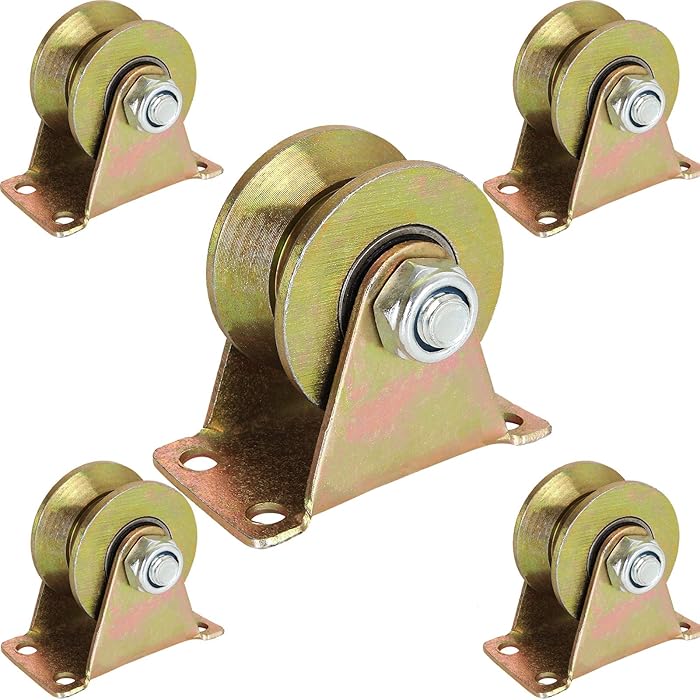 Buy 2" V-Groove Wheel, 5Pack Sliding Gate Wheels Heavy Duty Rigid ...
