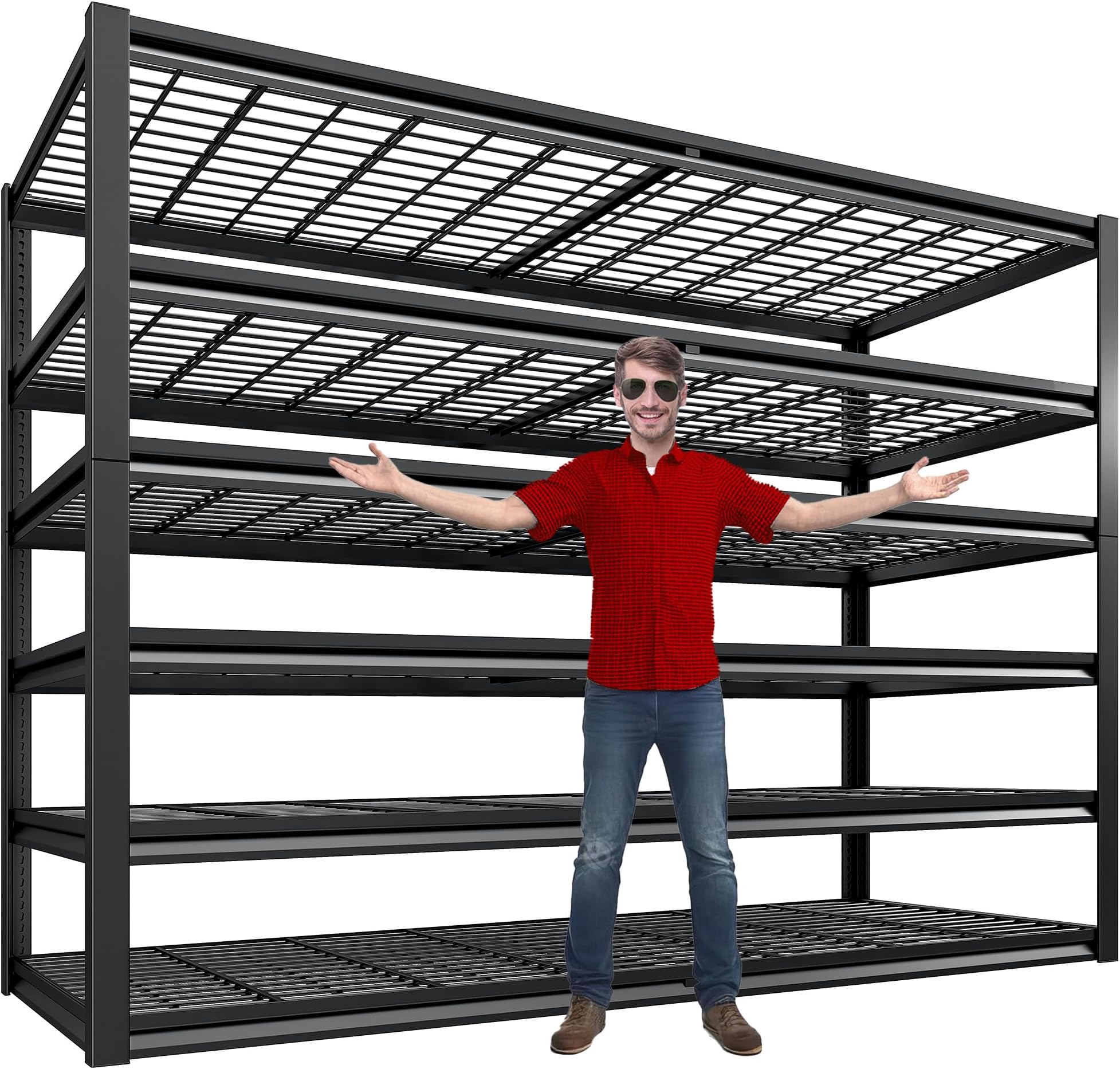 Amazon.com: REIBII 84.2"H Garage Shelving 3500LBS Storage Shelves Heavy ...