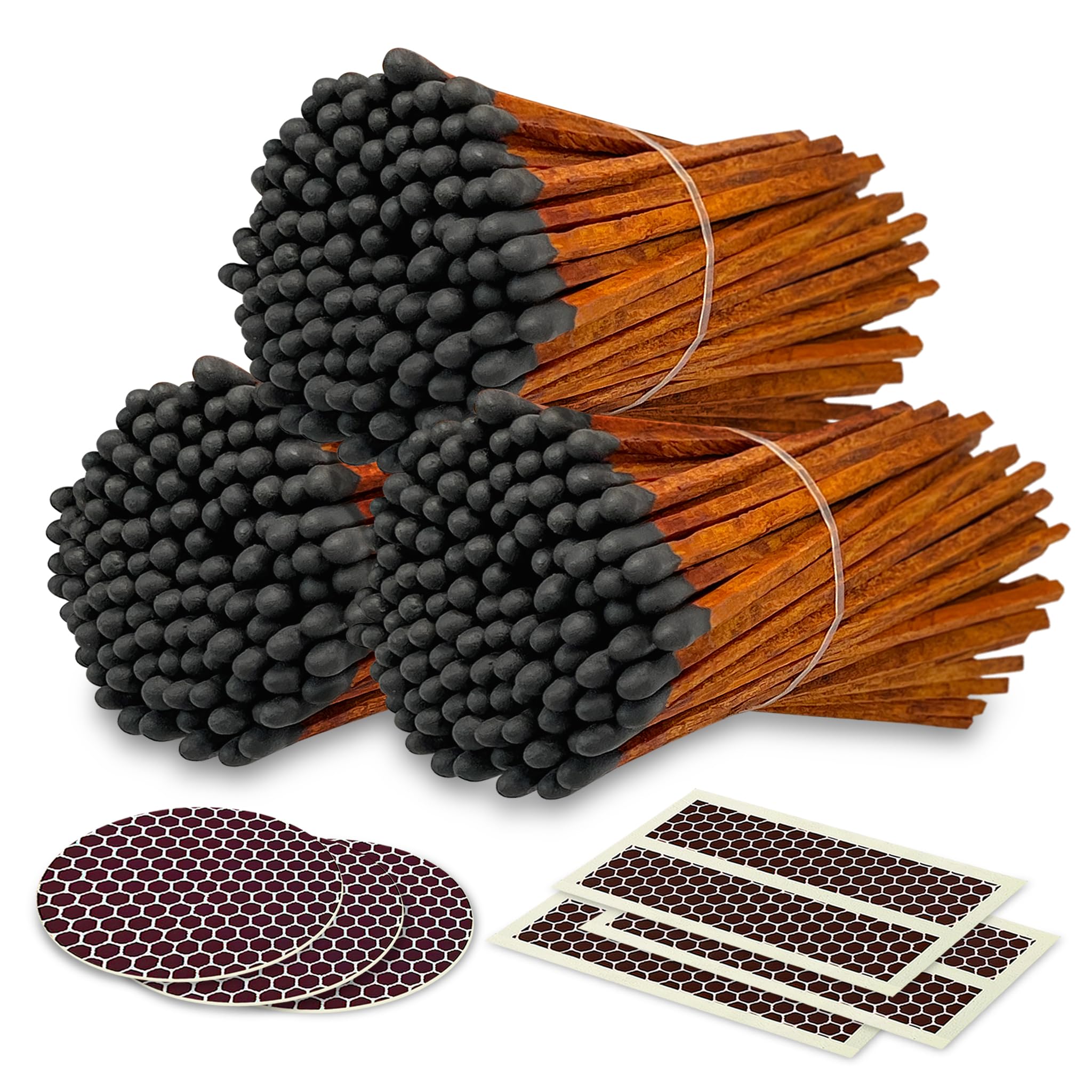 Amazon.com: 4" Espresso Matches + Striker Stickers Included | 300 Brown ...
