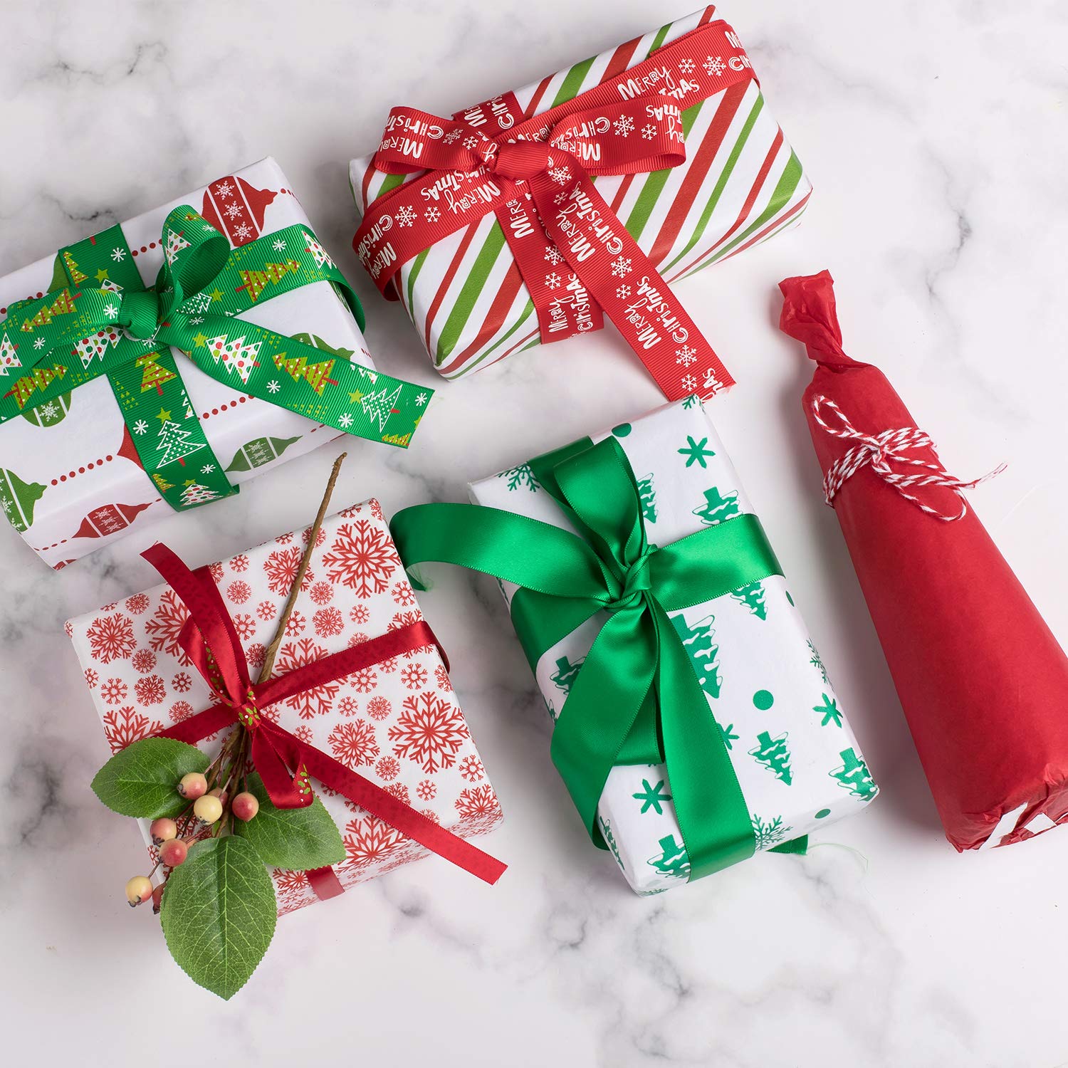 Snapklik.com : 120 Sheets Christmas Tissue Paper, Assorted Design Gift ...