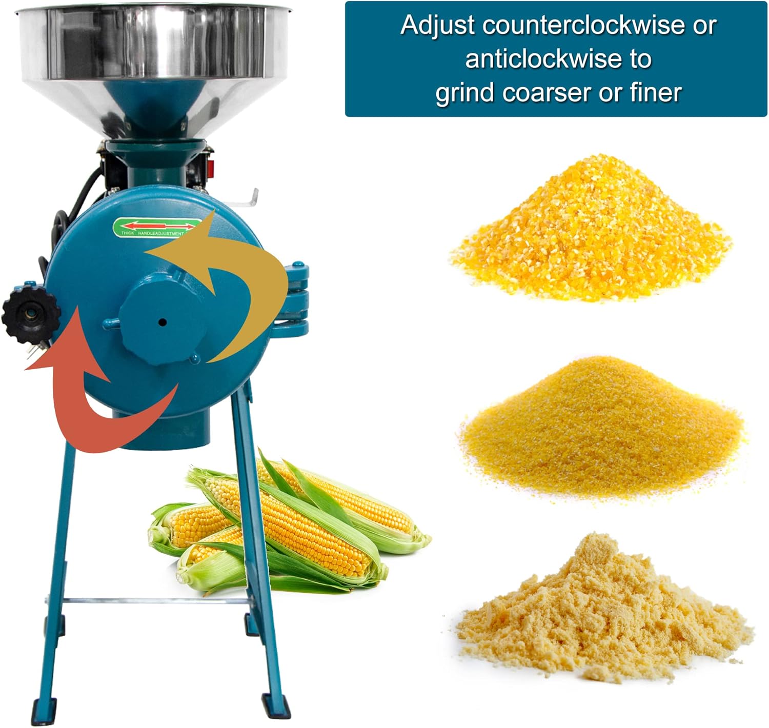 ABORON Electric Grain Mill Corn Grinder - 2 in 1 Bermuda | Ubuy