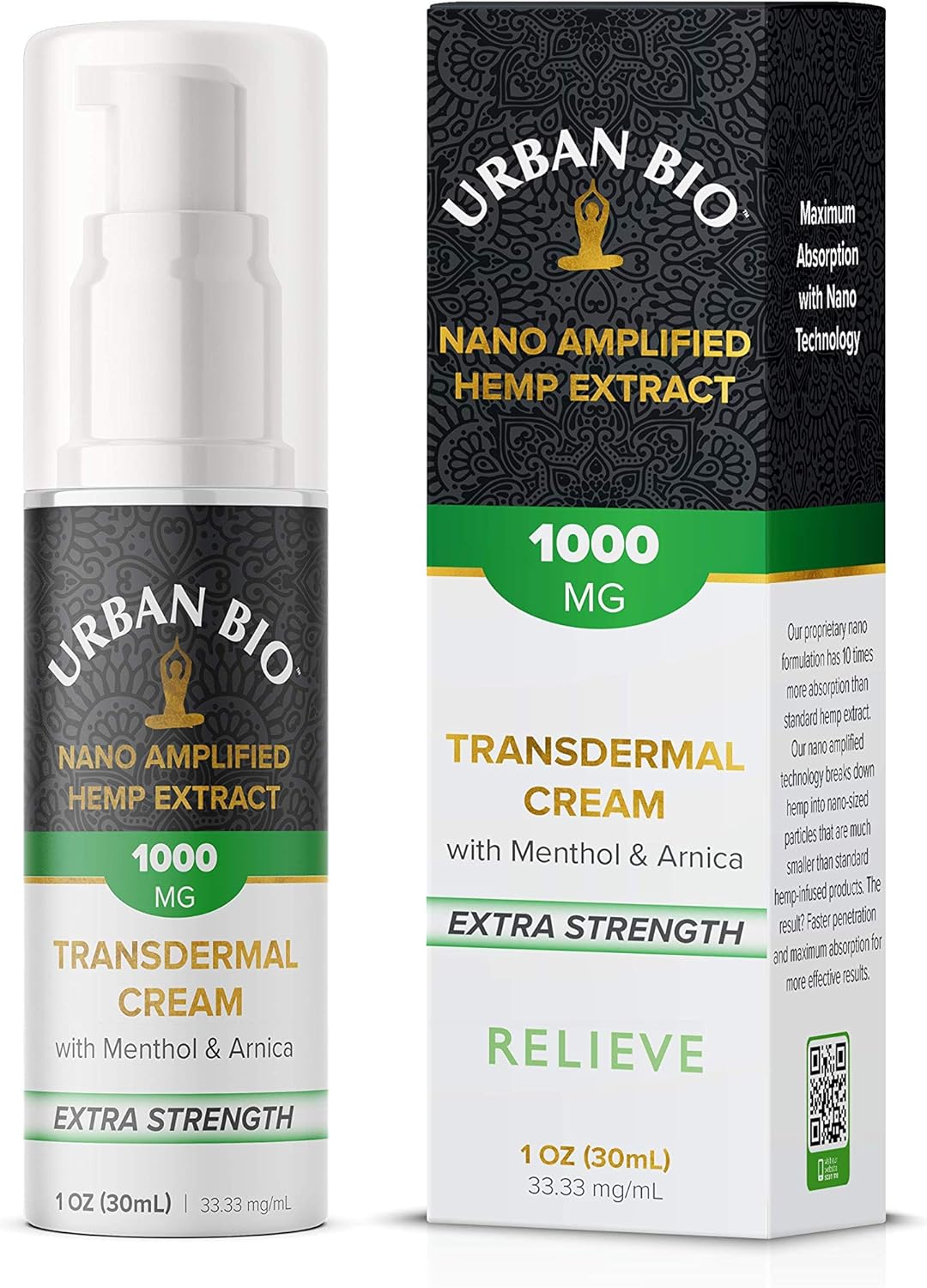 Amazon.com: Urban Bio Transdermal Cream Extra Strength (1,000 mg) | 1 ...