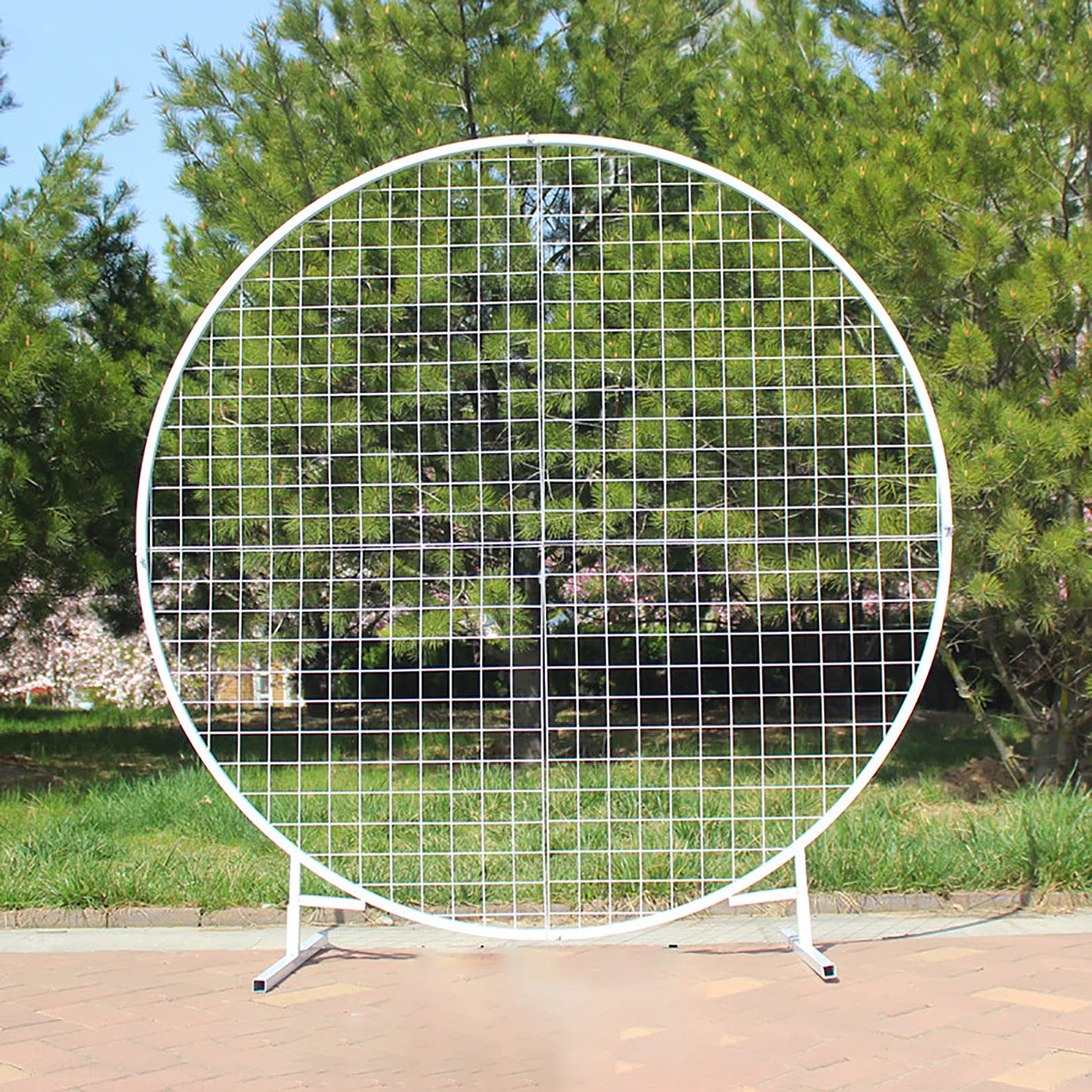 Buy Round Grid Wedding Arch Decoration Background, Round Grid Iron Arch ...