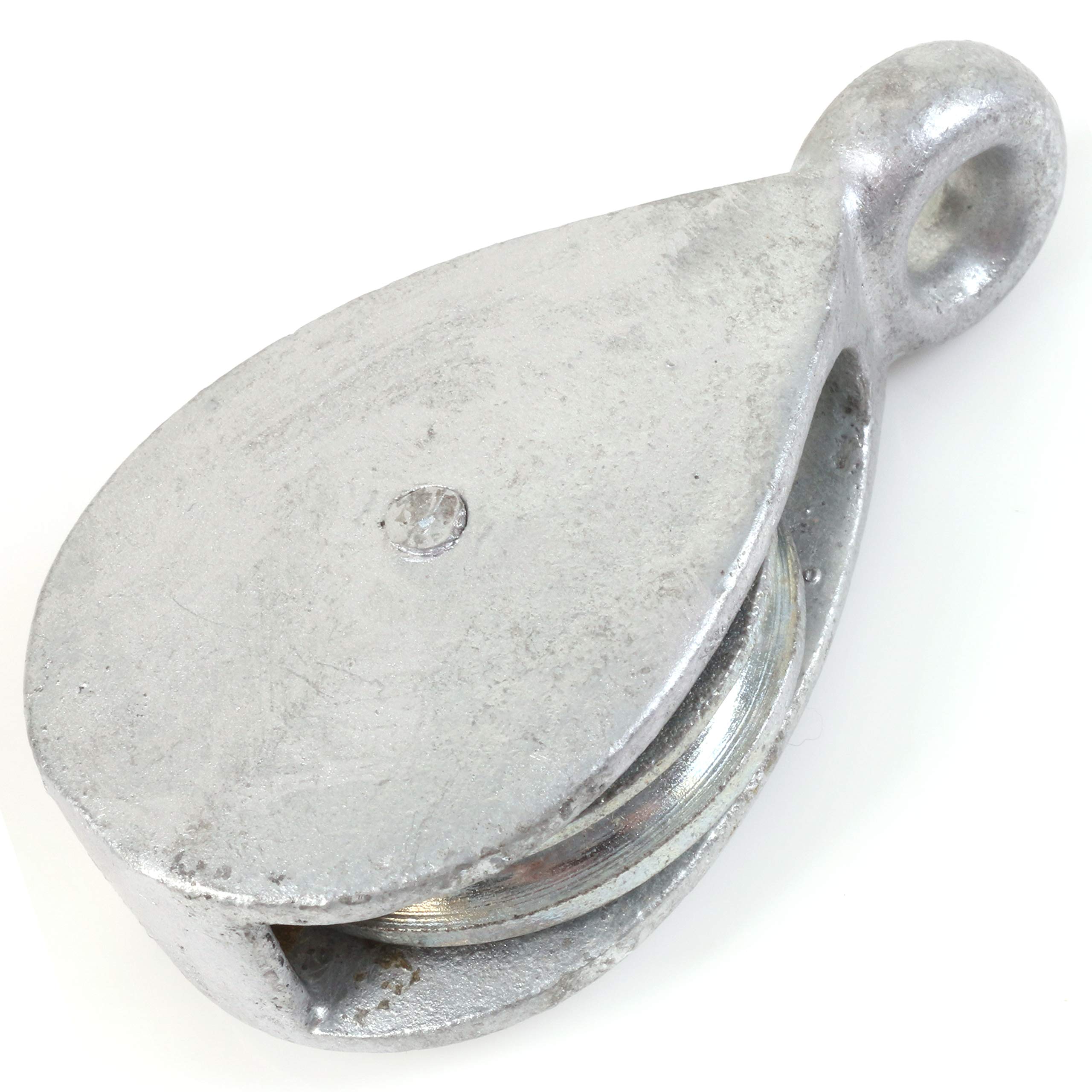 Large Single 38mm Pulley, Galvanised Steel Washing Line Cable/Rope ...