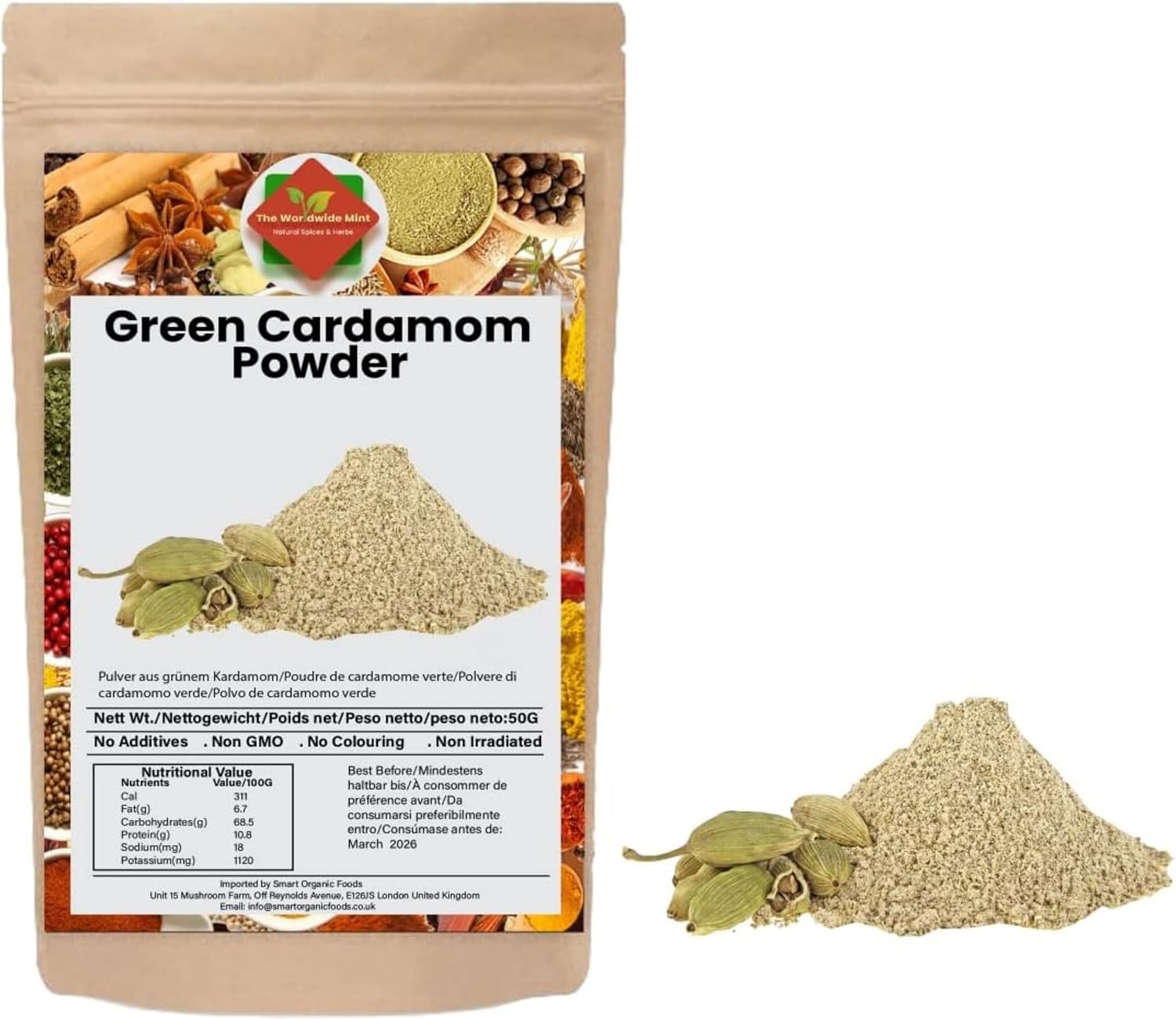 Green Cardamom Powder l Ground Green Cardamom l Vegan green Cardamom ...