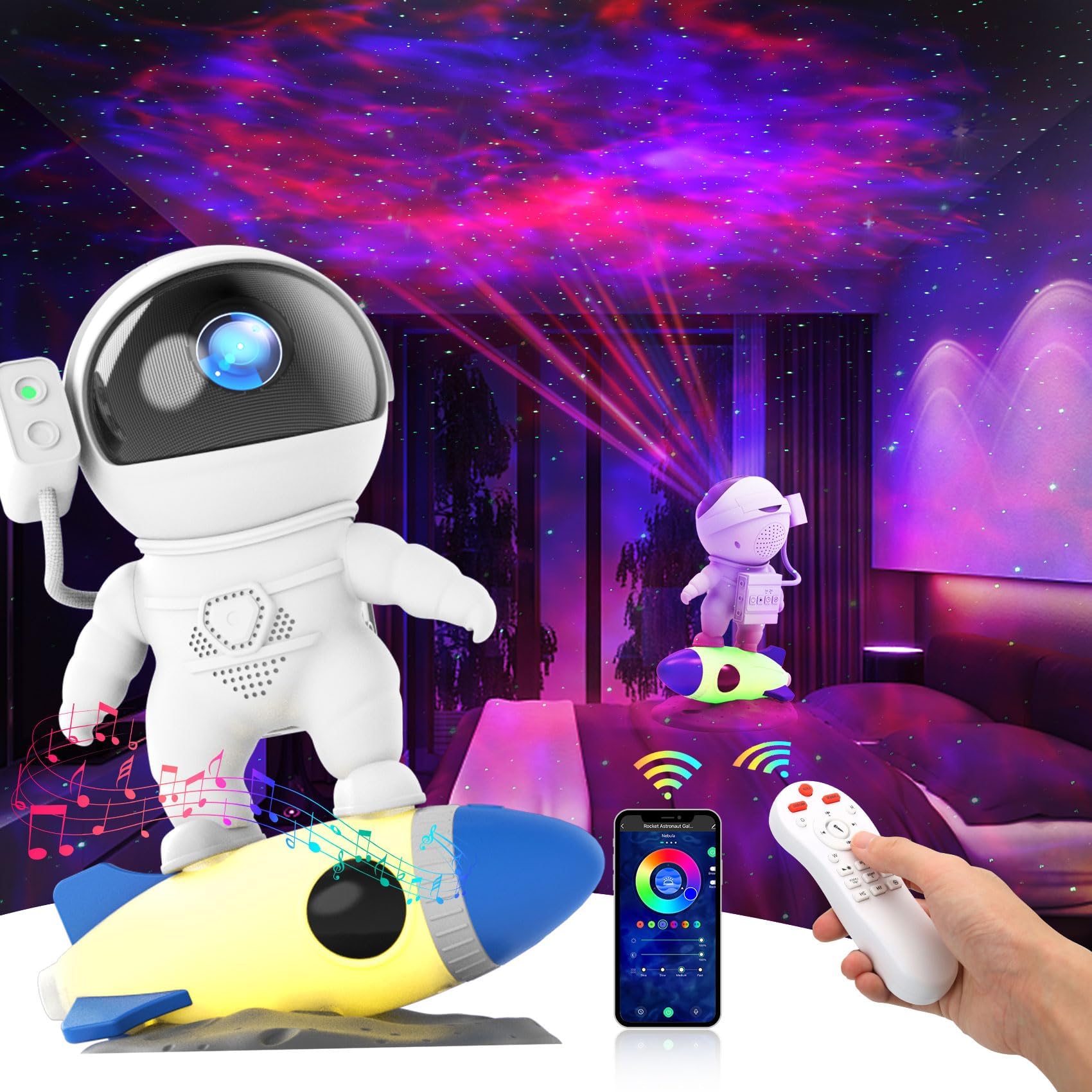 AstroLite LED Projector & Bluetooth Speaker - Galaxy Night Light ...