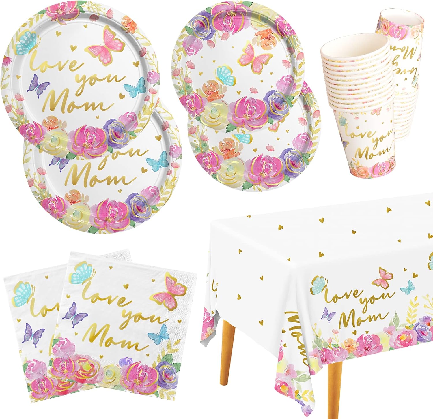 Amazon.com: Mother's Day Party decorations, Serve 25, Happy Mothers Day ...