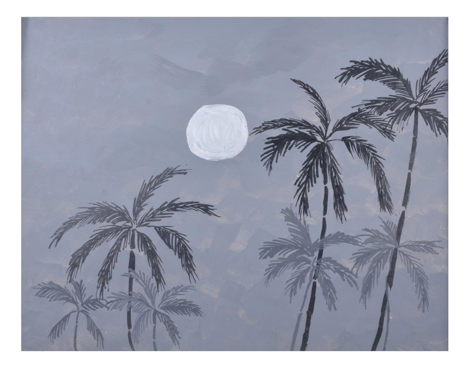 Buy Chitrakala Art Night Moon Painting (Paper, 35 cm x 30 cm x 3 cm ...