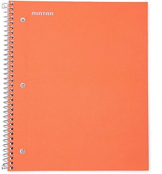 Amazon.com : Mintra Office Durable Spiral Notebooks, 1 Subject, (Orange ...